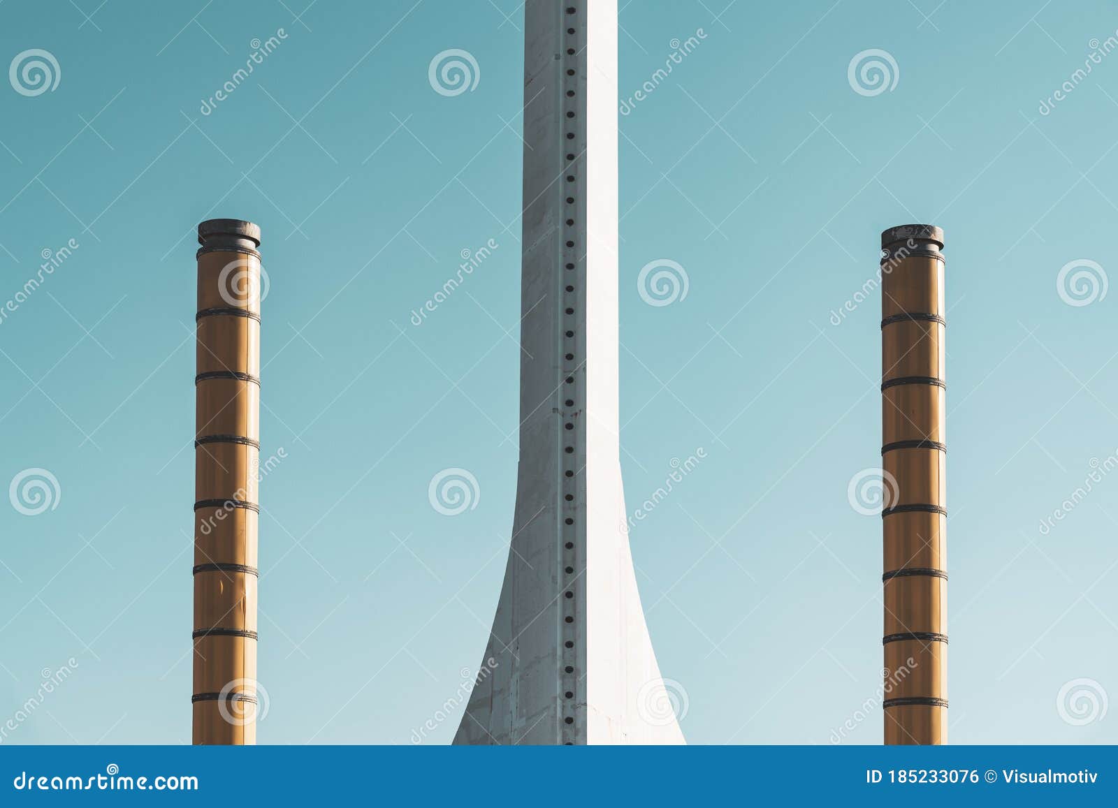 Detail of the Base of a Communications Tower Stock Photo - Image of ...