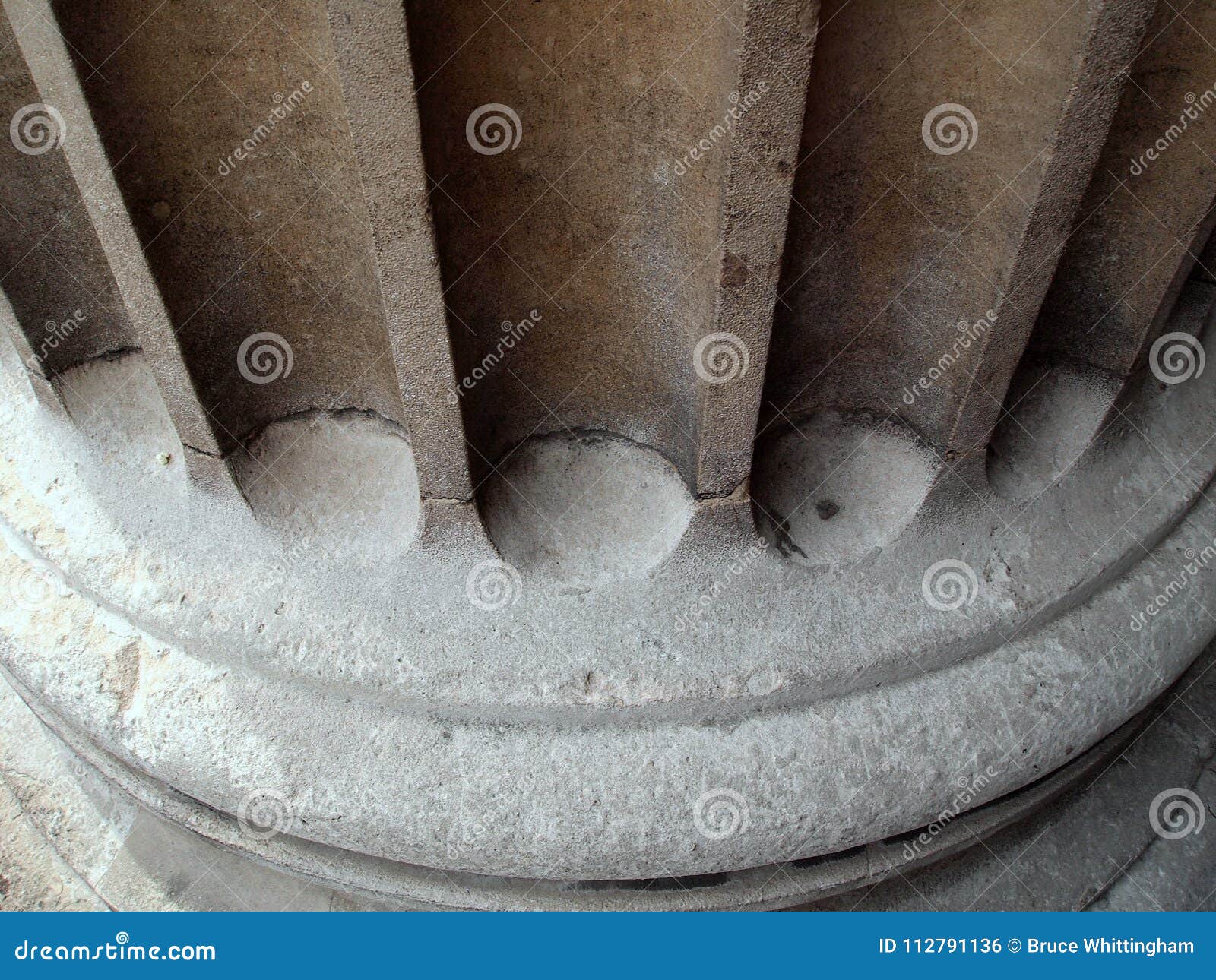 Detail of the Base of a Large Stone Fluted Column Editorial Photo ...