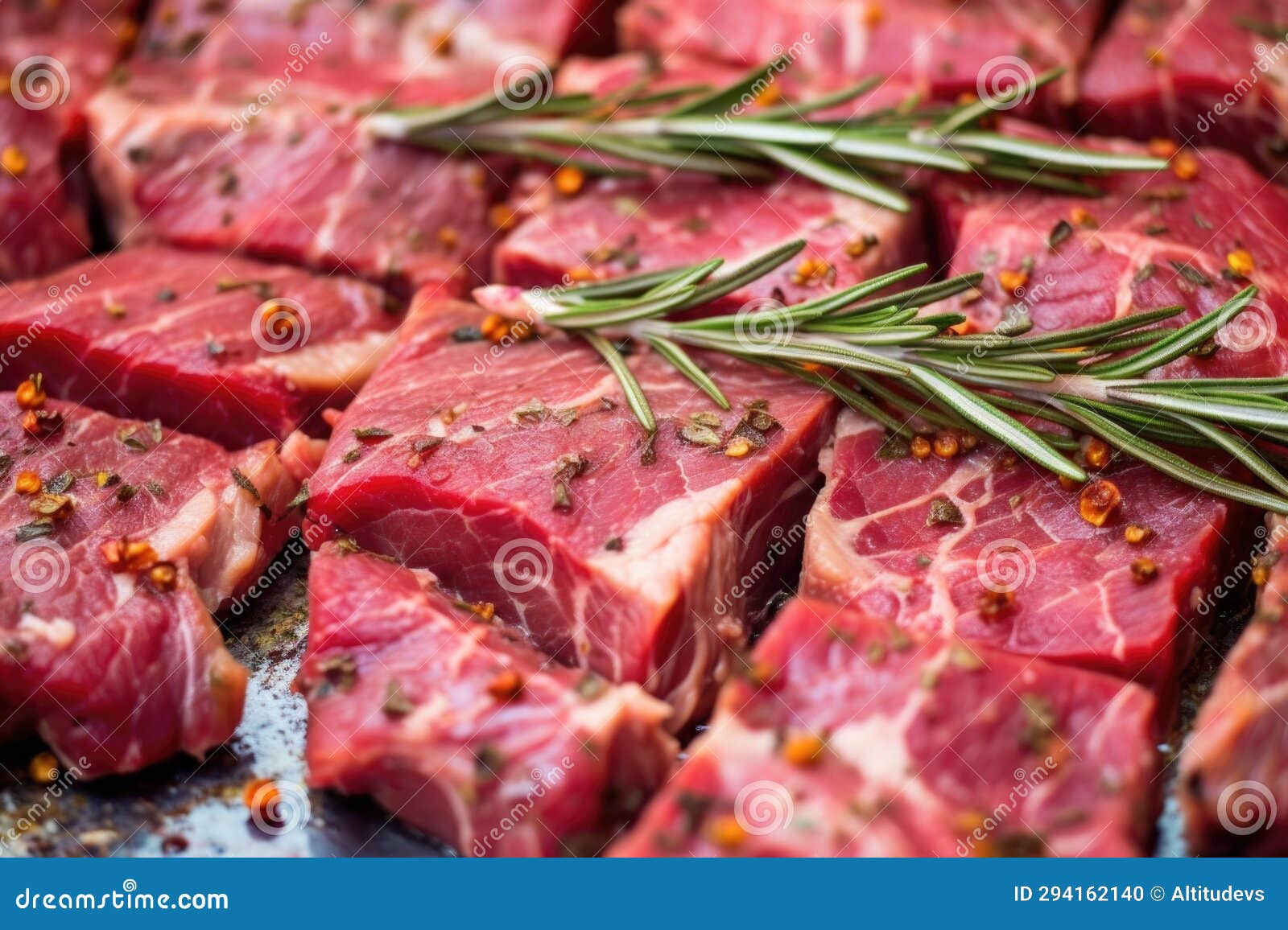 Detail of Beef Roast Texture with Embedded Garlic and Rosemary Stock ...