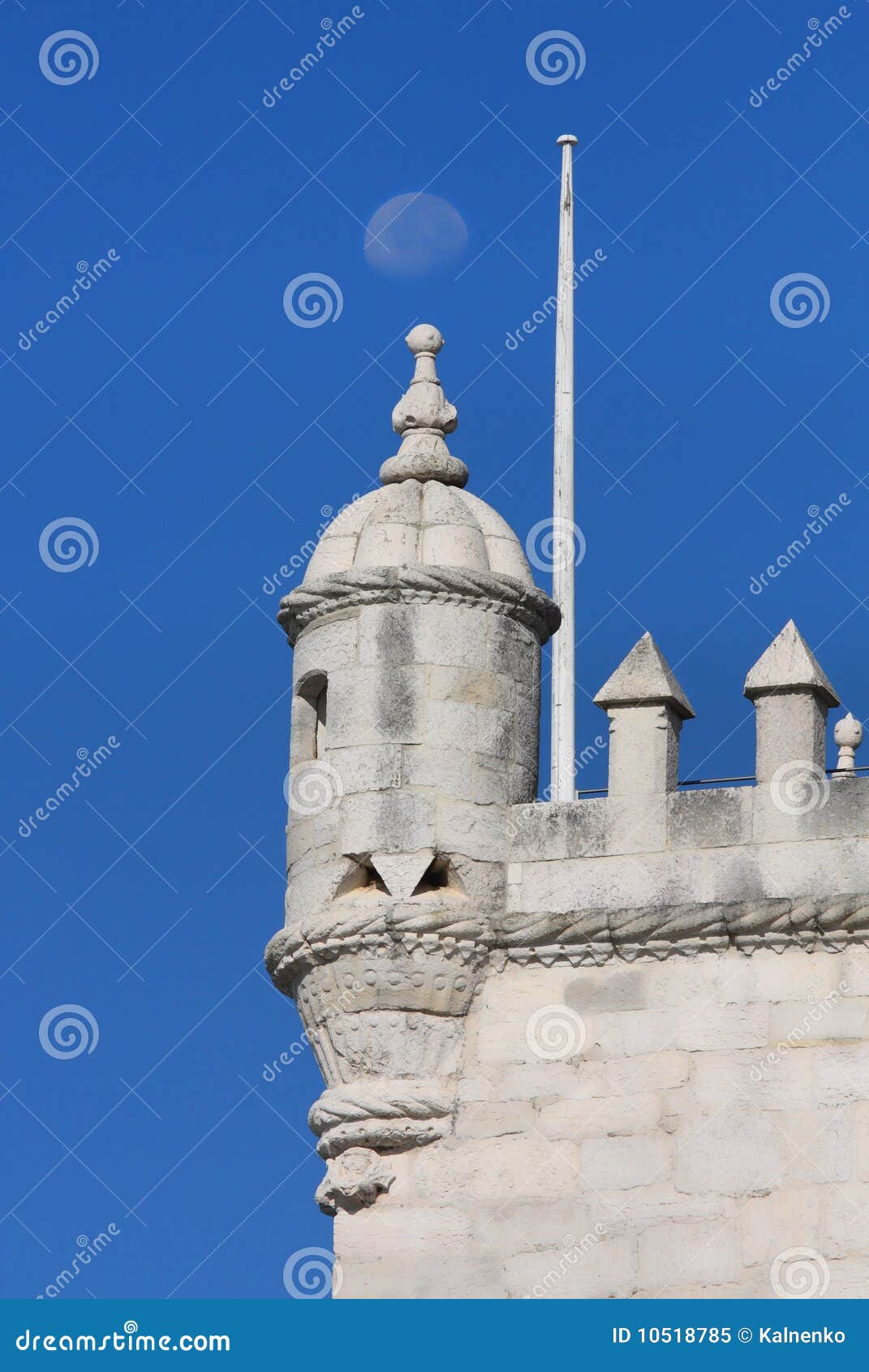 Detail from belem tower stock image. Image of blue, lighthouse - 10518785