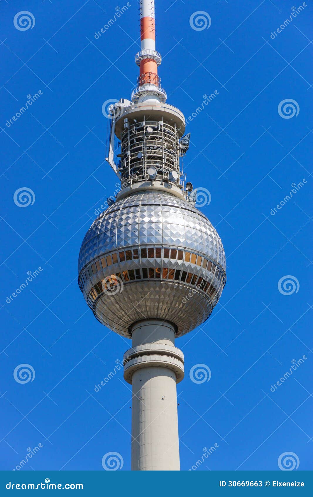 Detail of Berlins Television Tower Stock Image - Image of television ...