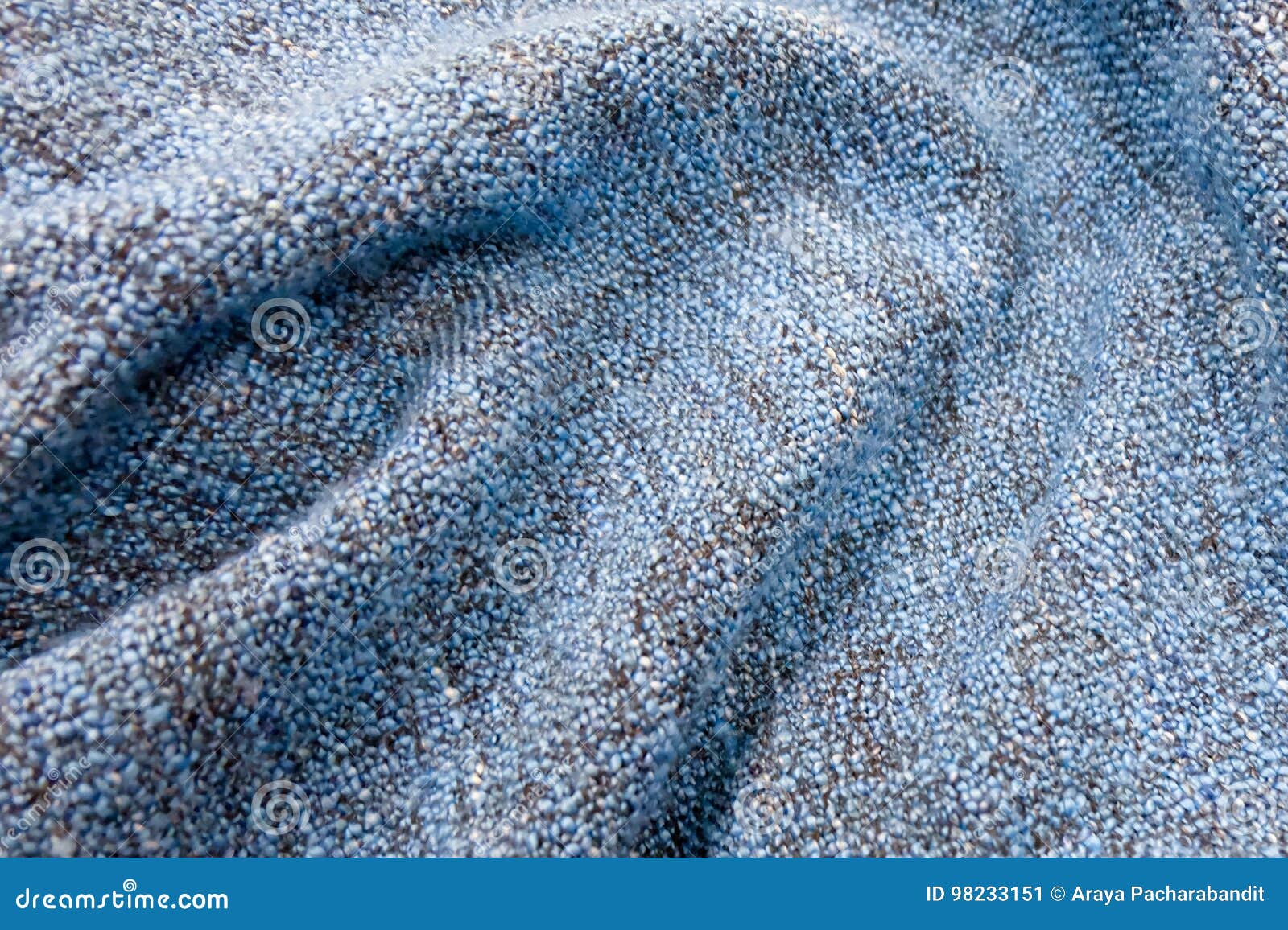 Detail of the Blue Blanket Textile Texture Stock Image - Image of ...