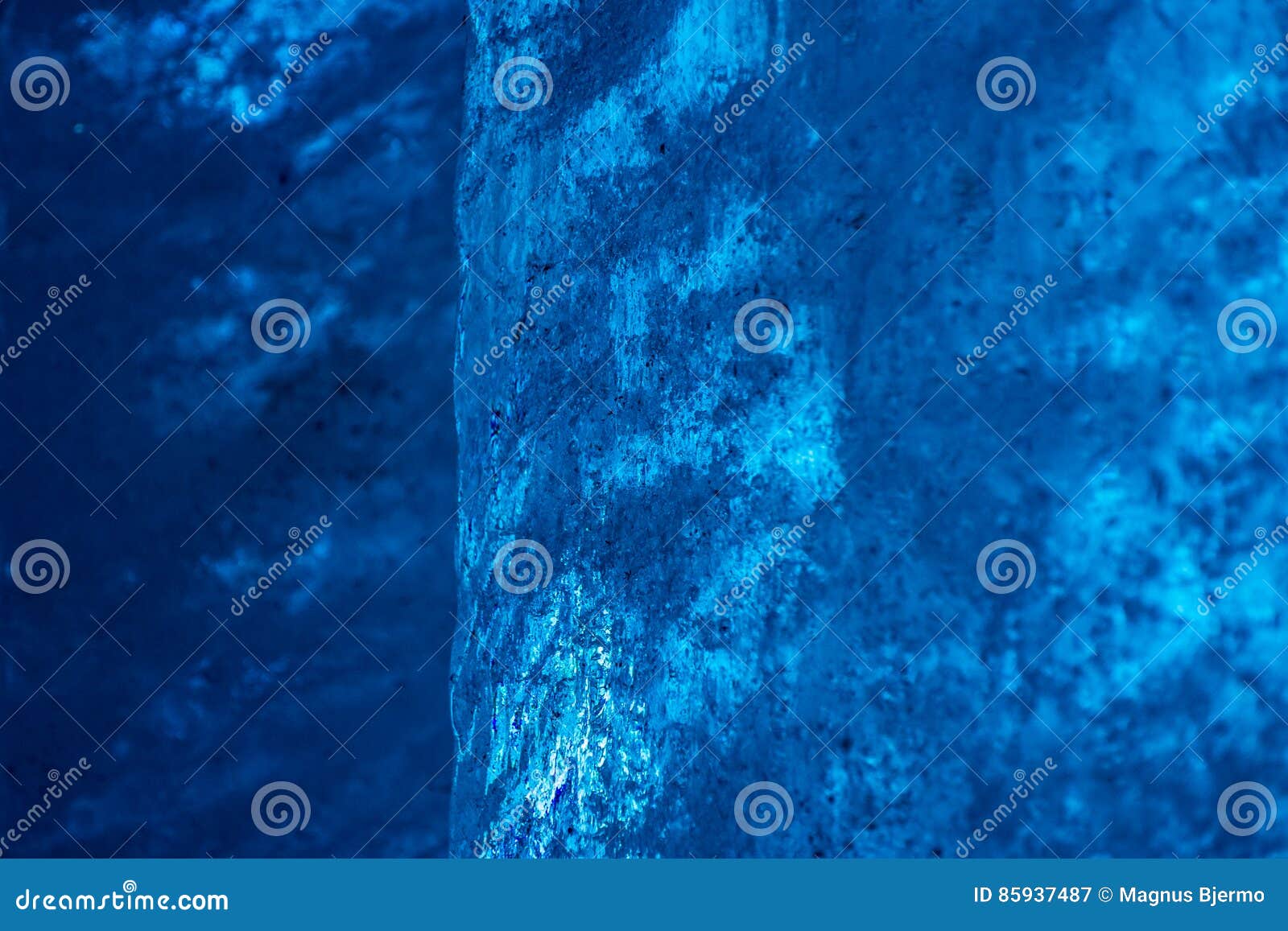 Detail of Blue Ice Wall Inside Glacier Tunnel Stock Image - Image of ...