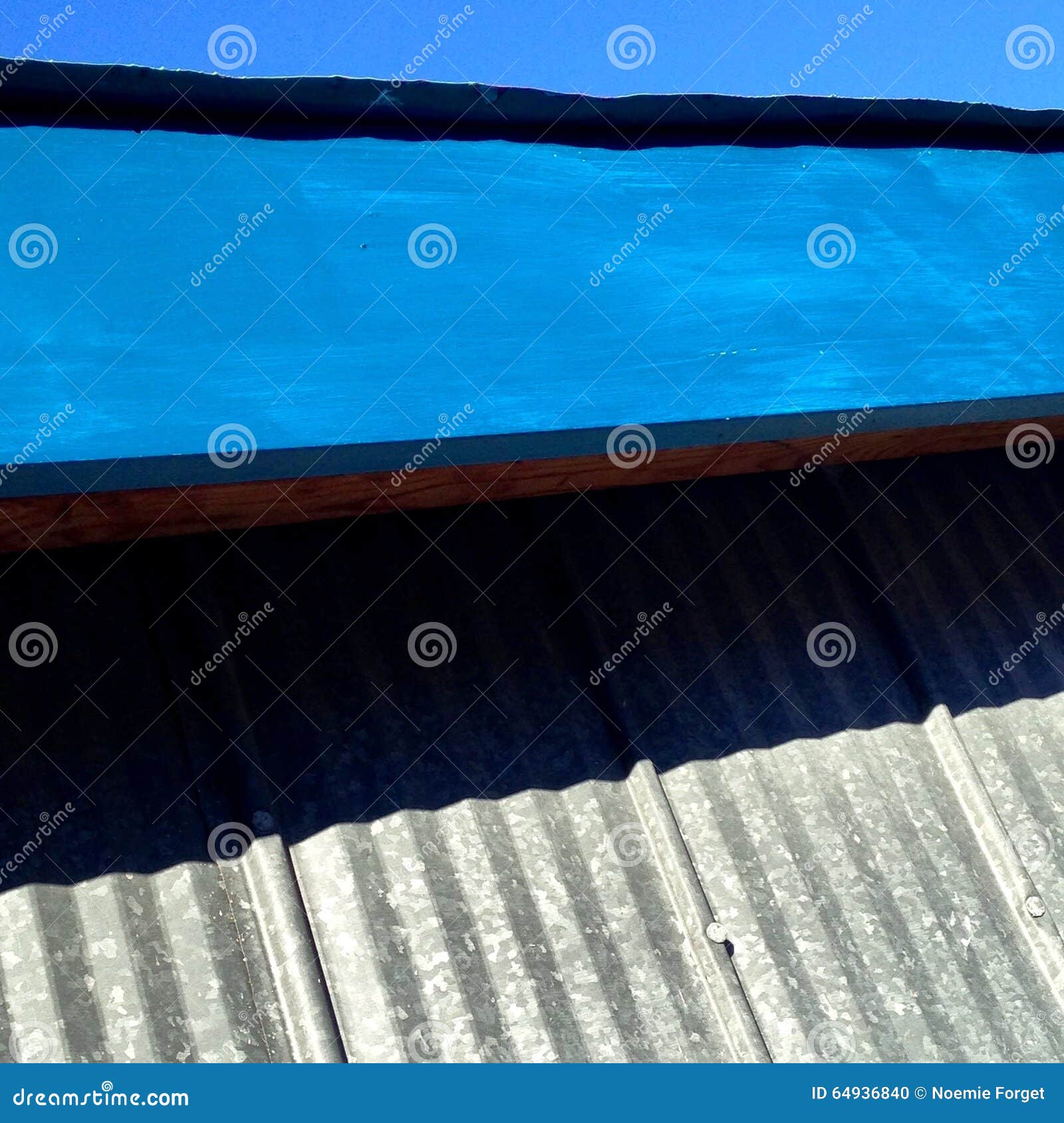 Detail of a blue rooftop stock photo. Image of architecture - 64936840