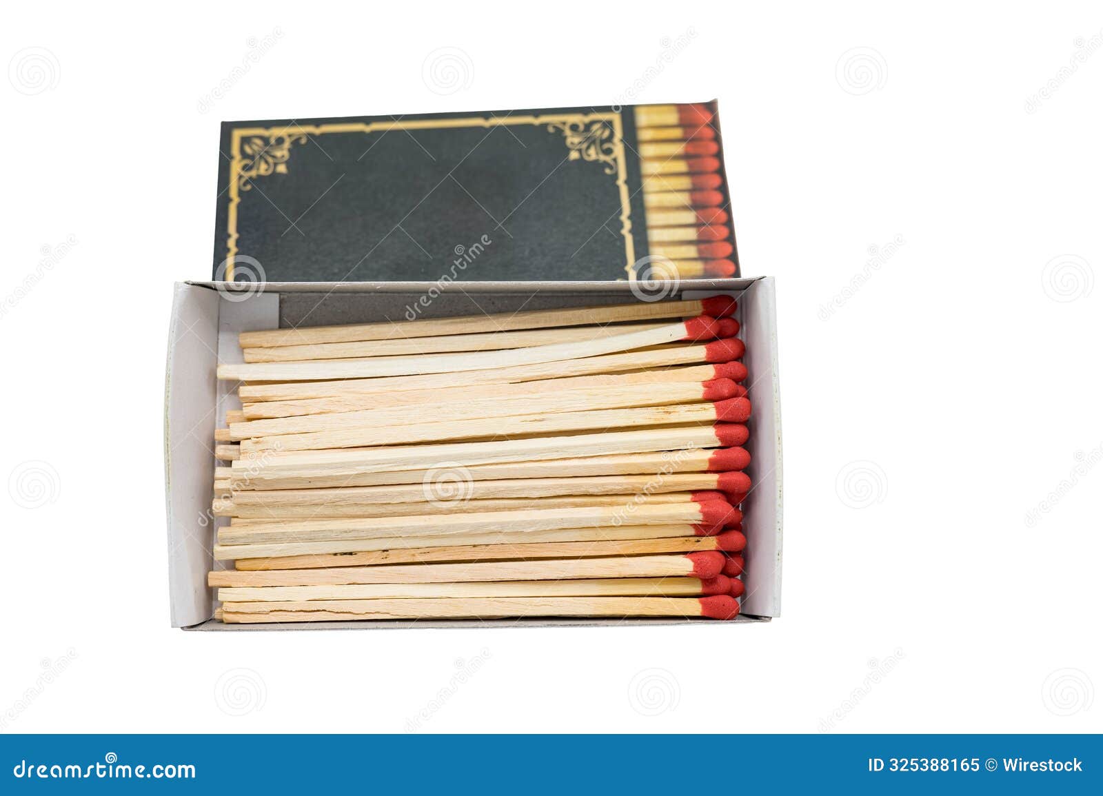 Box of Classic Style Matches on a White Background Stock Image - Image ...