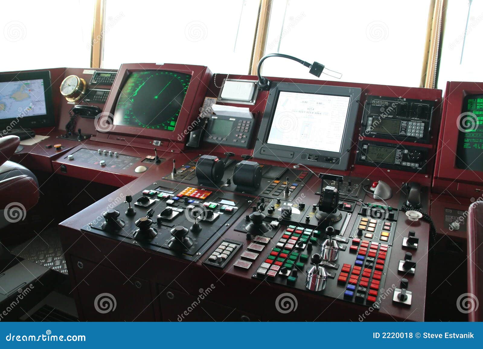 Detail, bridge equipment, stock photo. Image of dials - 2220018