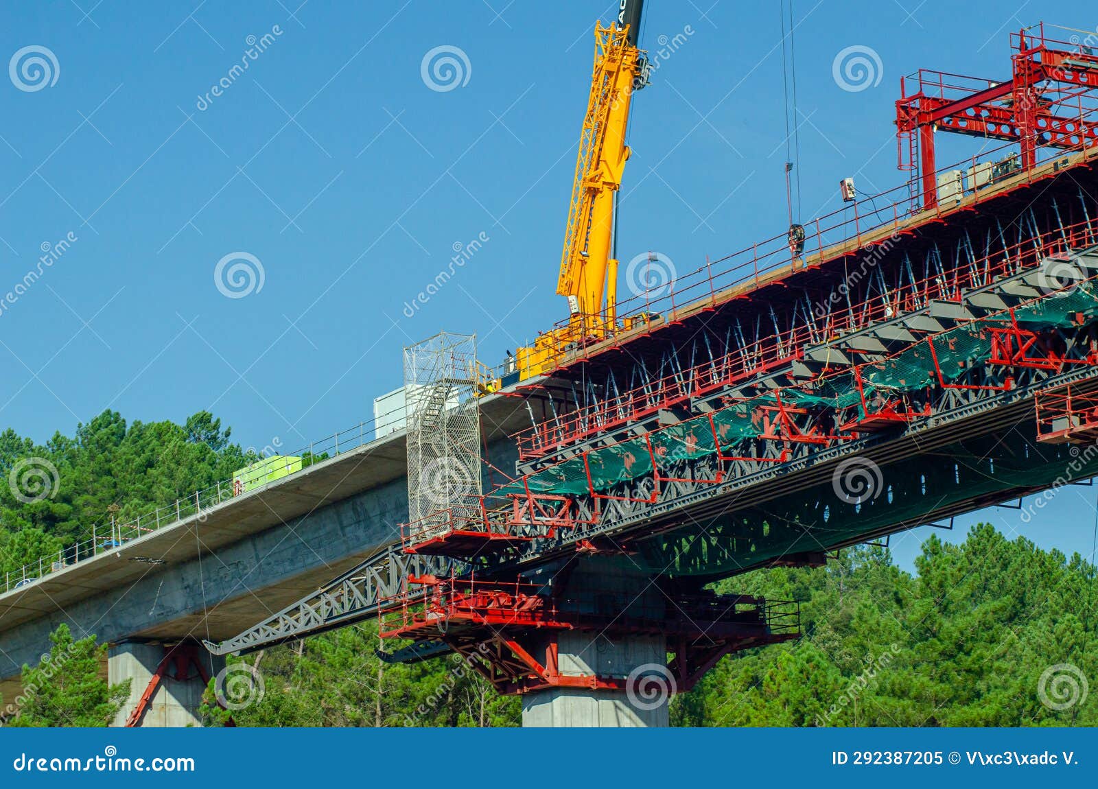 Detail of a Bridge Under Construction, Engineering Concept Stock Image ...