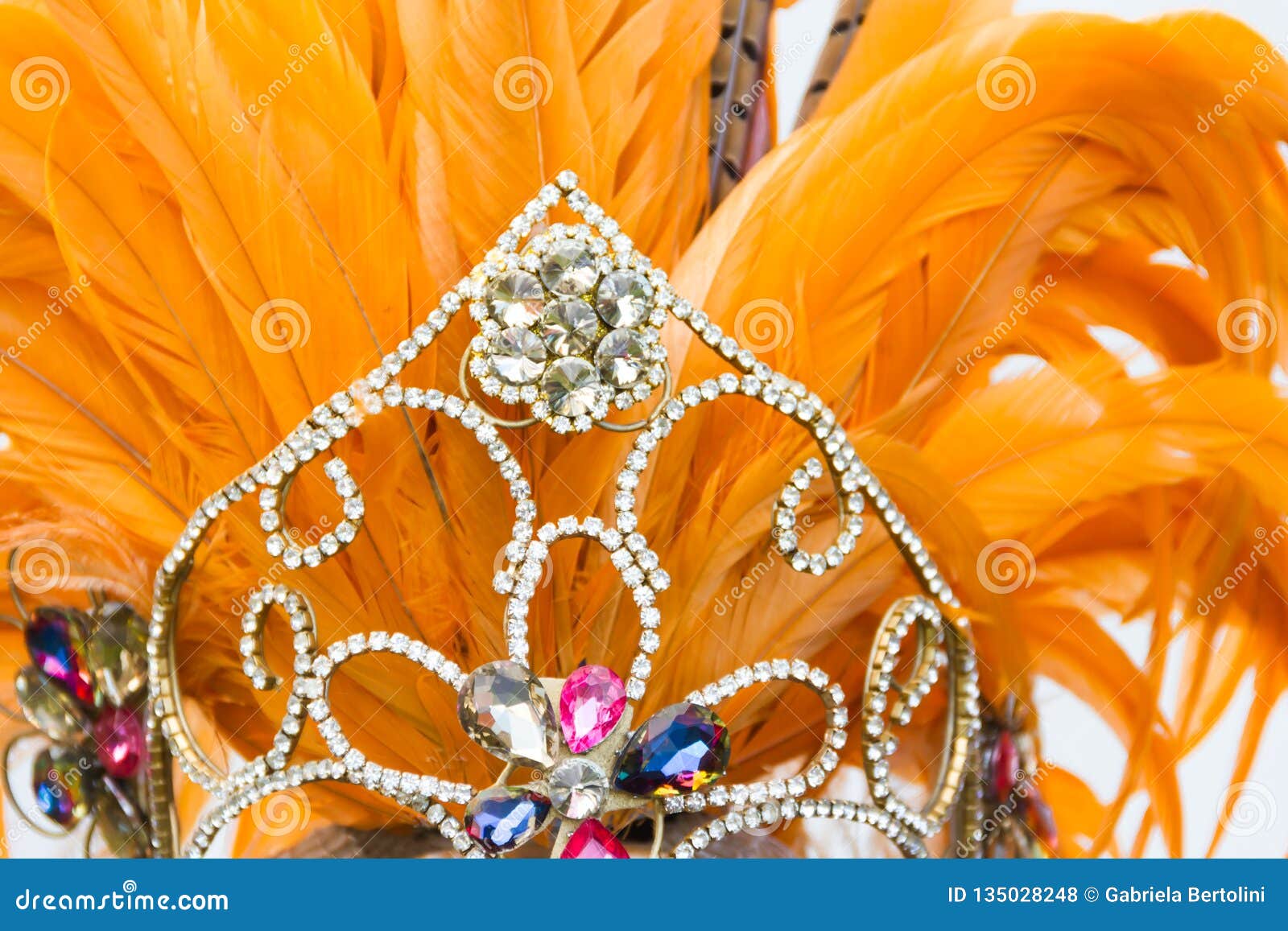 Feathers and Embroidery with Bright Stones of Carnival Stock Photo ...