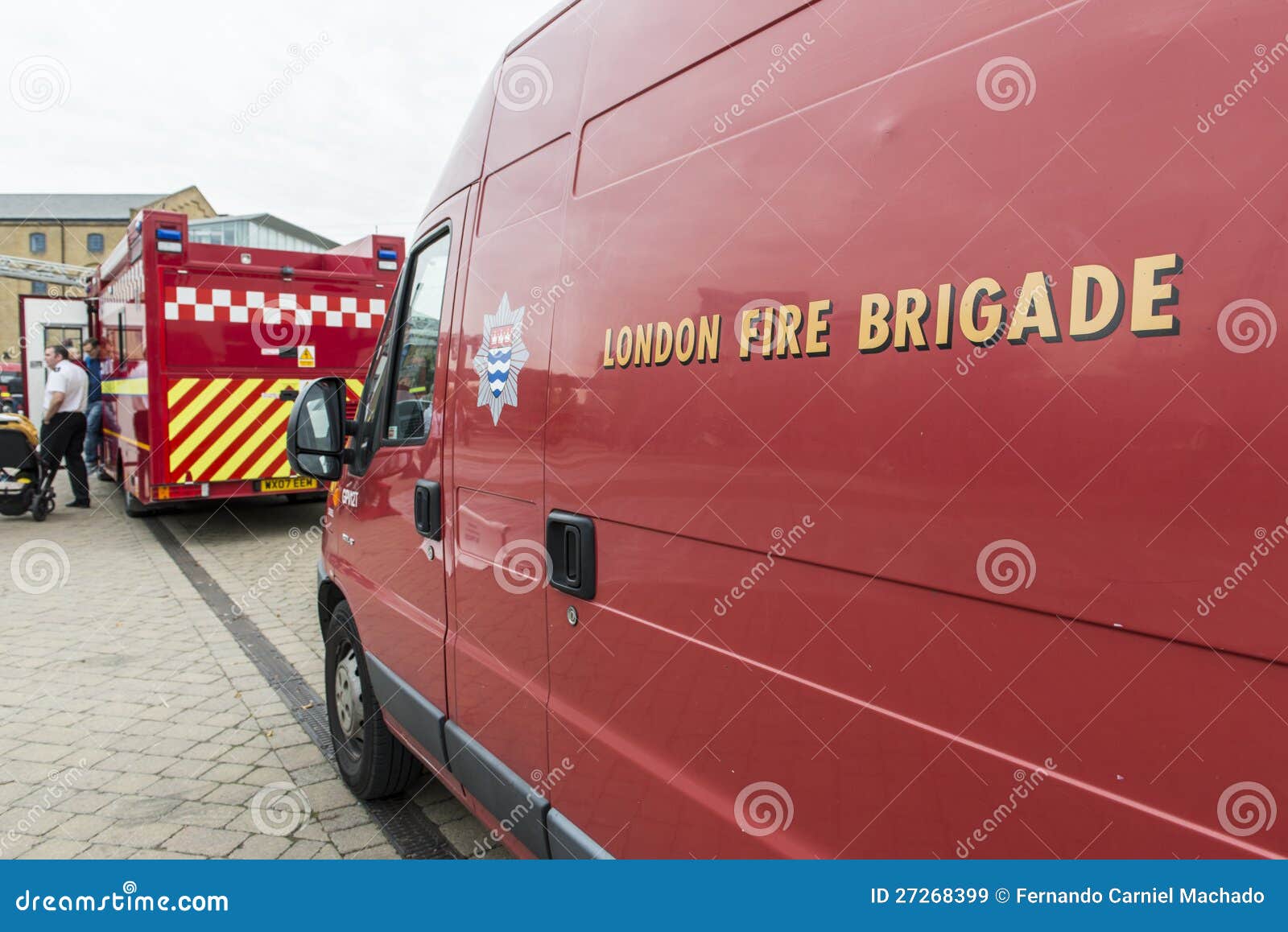 Detail of British Fire Brigade Van Editorial Stock Image - Image of ...