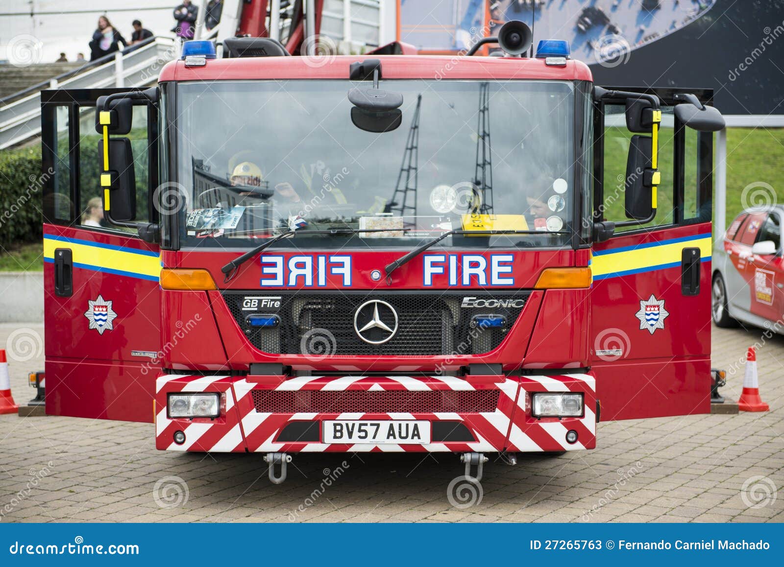 Detail of British Fire Engine Editorial Stock Photo - Image of lorry ...