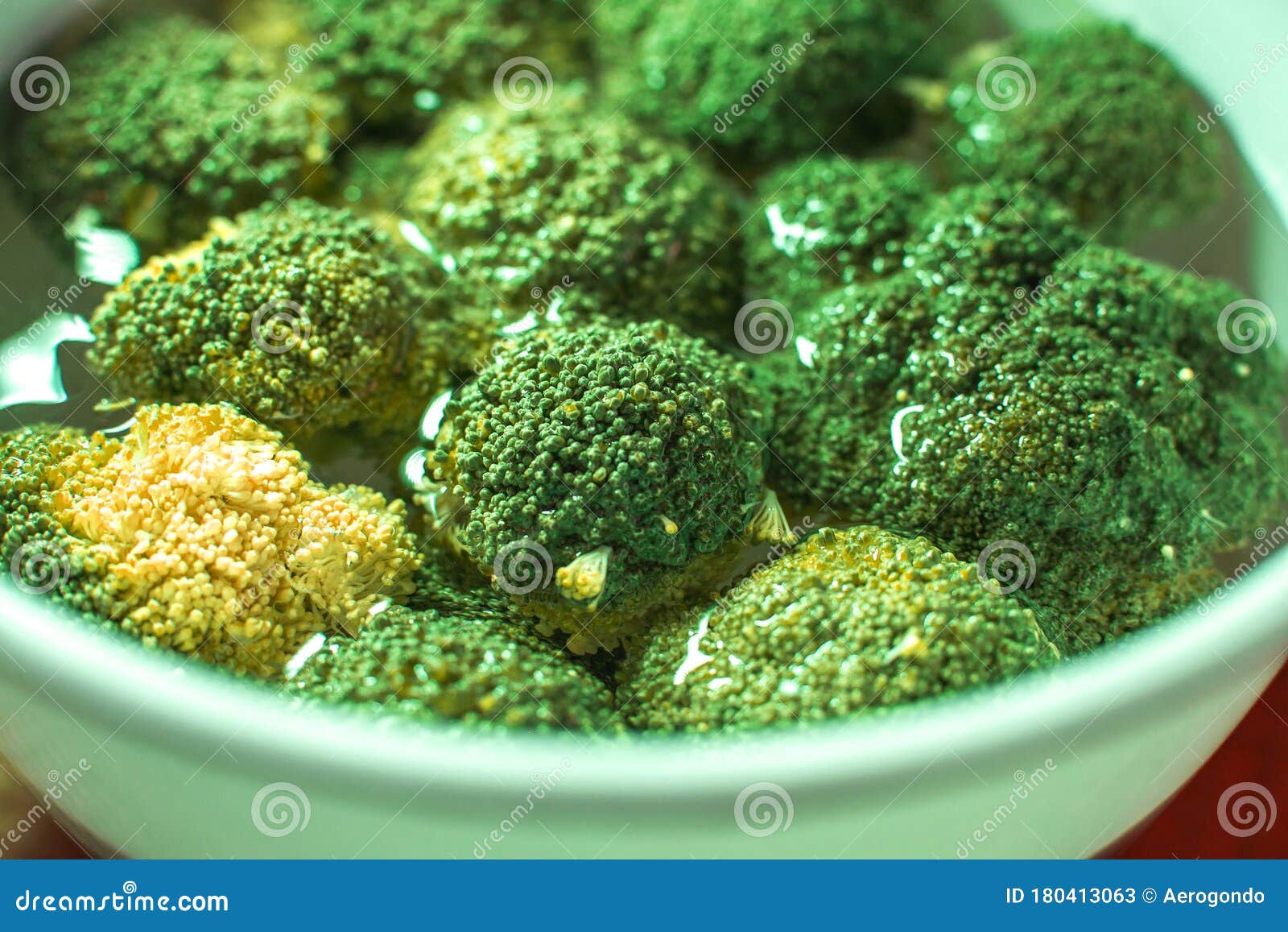 Detail of Broccoli in a Water Stock Image - Image of natural, detail ...