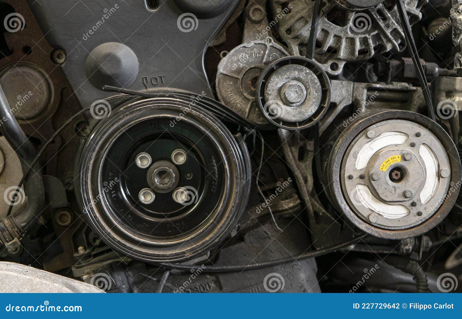 Broken Belt in the Car Engine 5 Stock Photo - Image of fragment ...