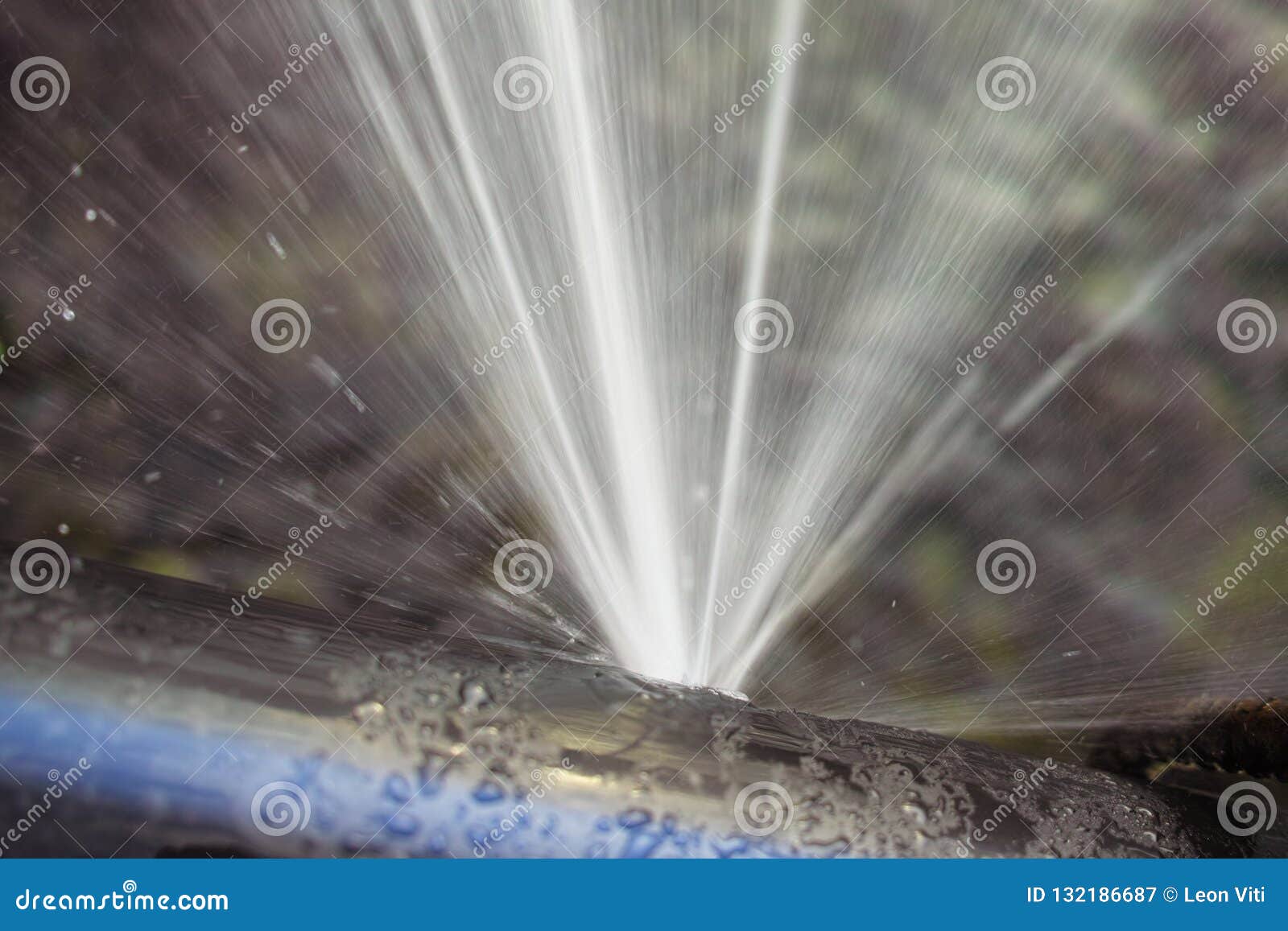 Detail of broken pipe stock image. Image of leak, broken - 132186687