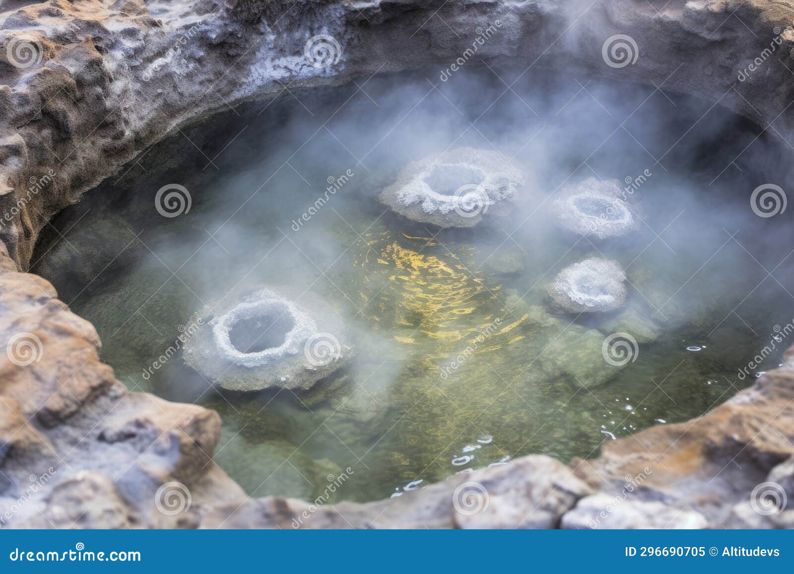 Detail of Bubbles Forming in an Active Hot Spring Stock Image - Image ...