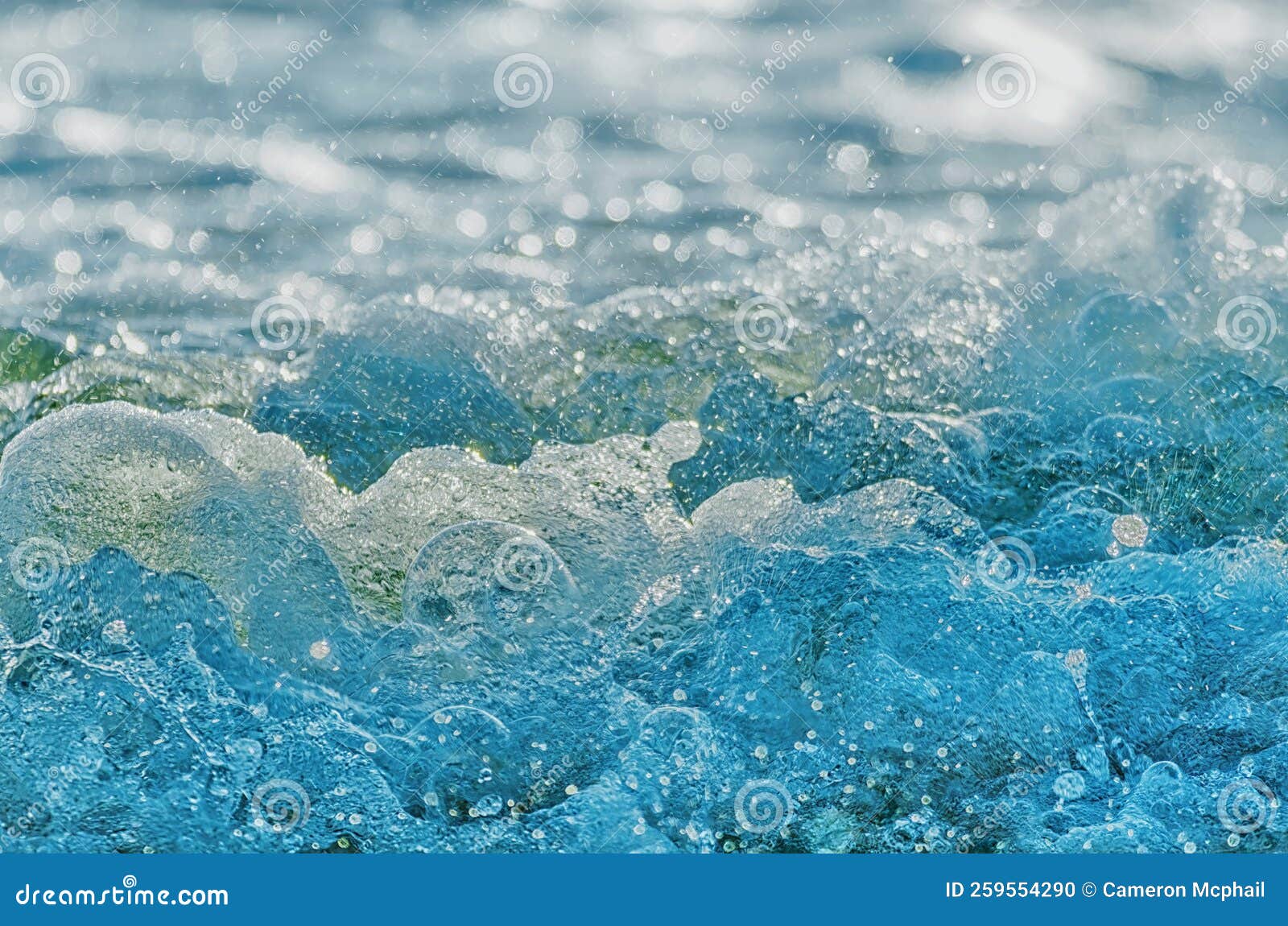 Detail of Cold Bubbling Water Stock Photo - Image of suds, surf: 259554290