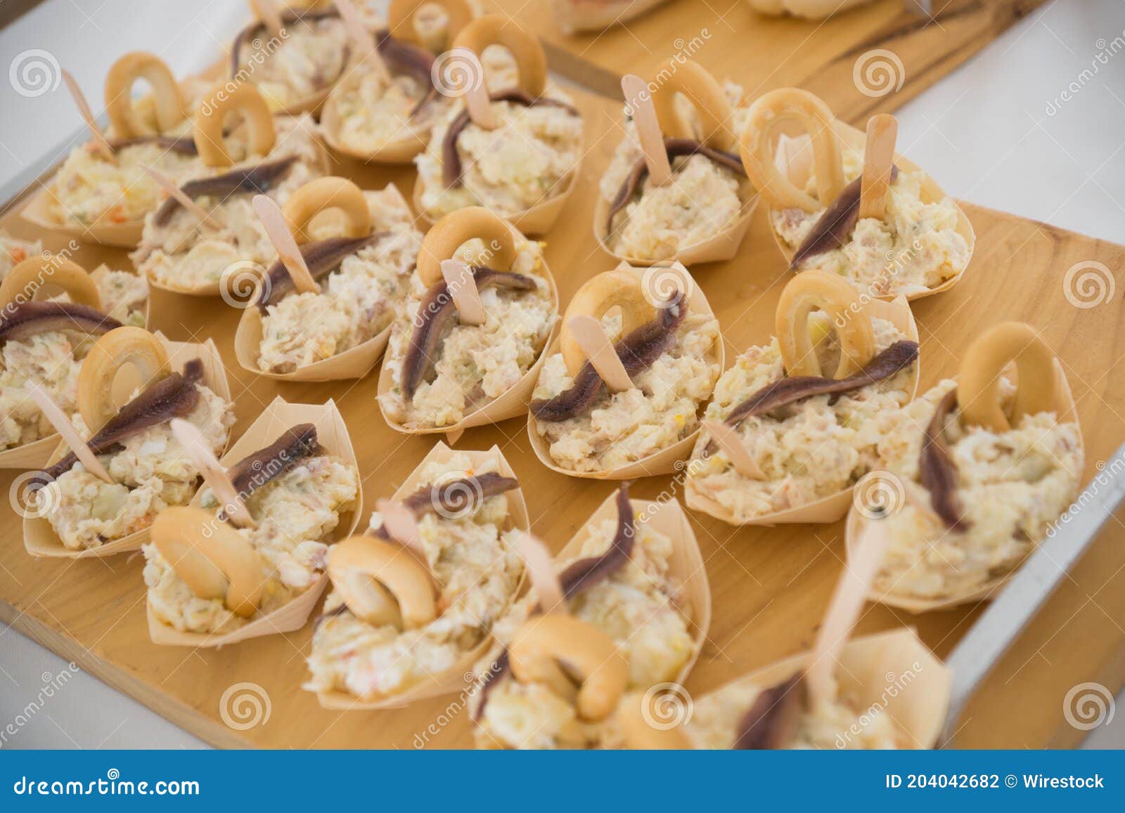 Detail of buffet starters stock photo. Image of dinner - 204042682
