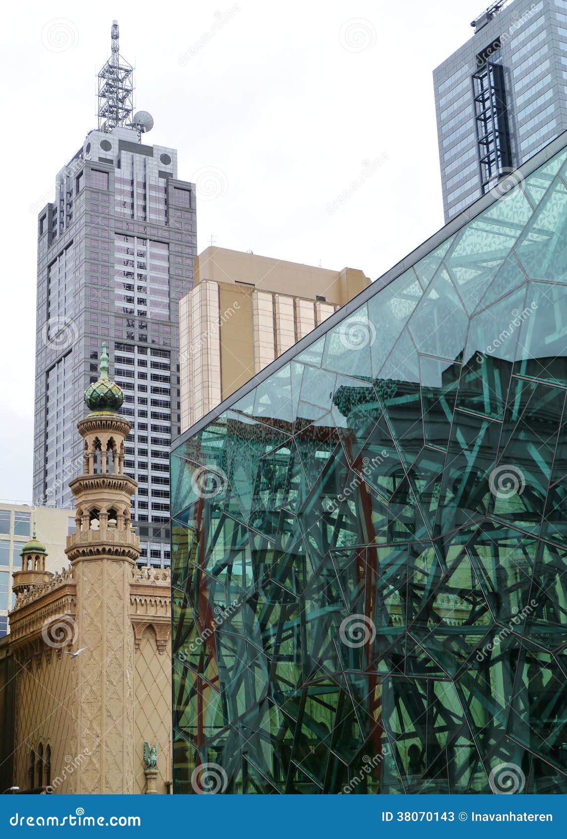 A Detail of a Building on Fed Square in Melbourne Stock Image - Image ...