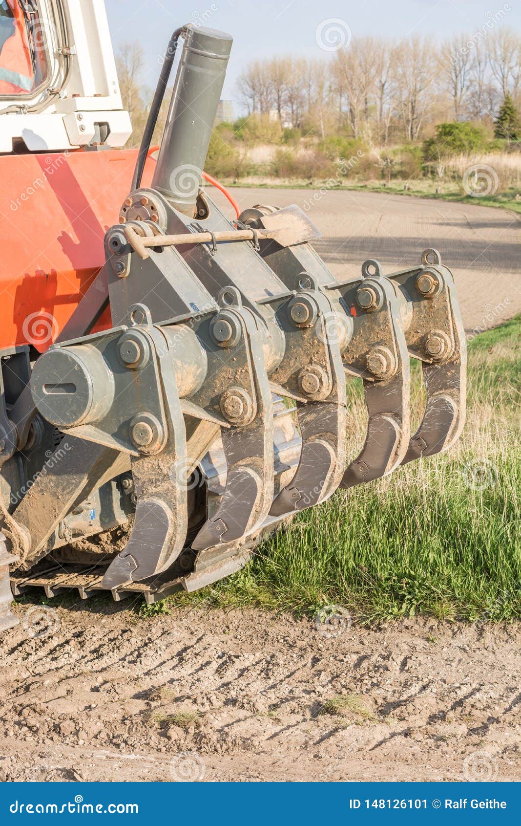 Ripper on a Bulldozer in Detail Stock Image - Image of digging, ripper ...