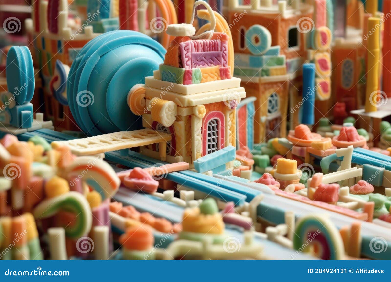 Detail of Candy Extrusion and Forming Machinery Stock Illustration ...
