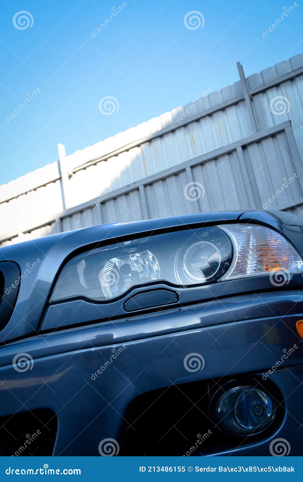 Detail of Car Headlights Lamp, Blue Modern Car Front Lamp Editorial ...