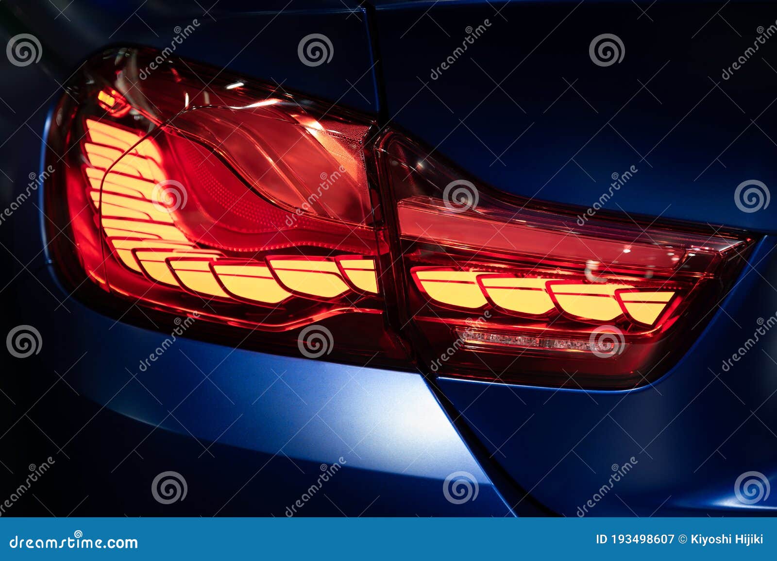 Detail of Car LED Backlight Lamp of New Modern Car Stock Image - Image ...
