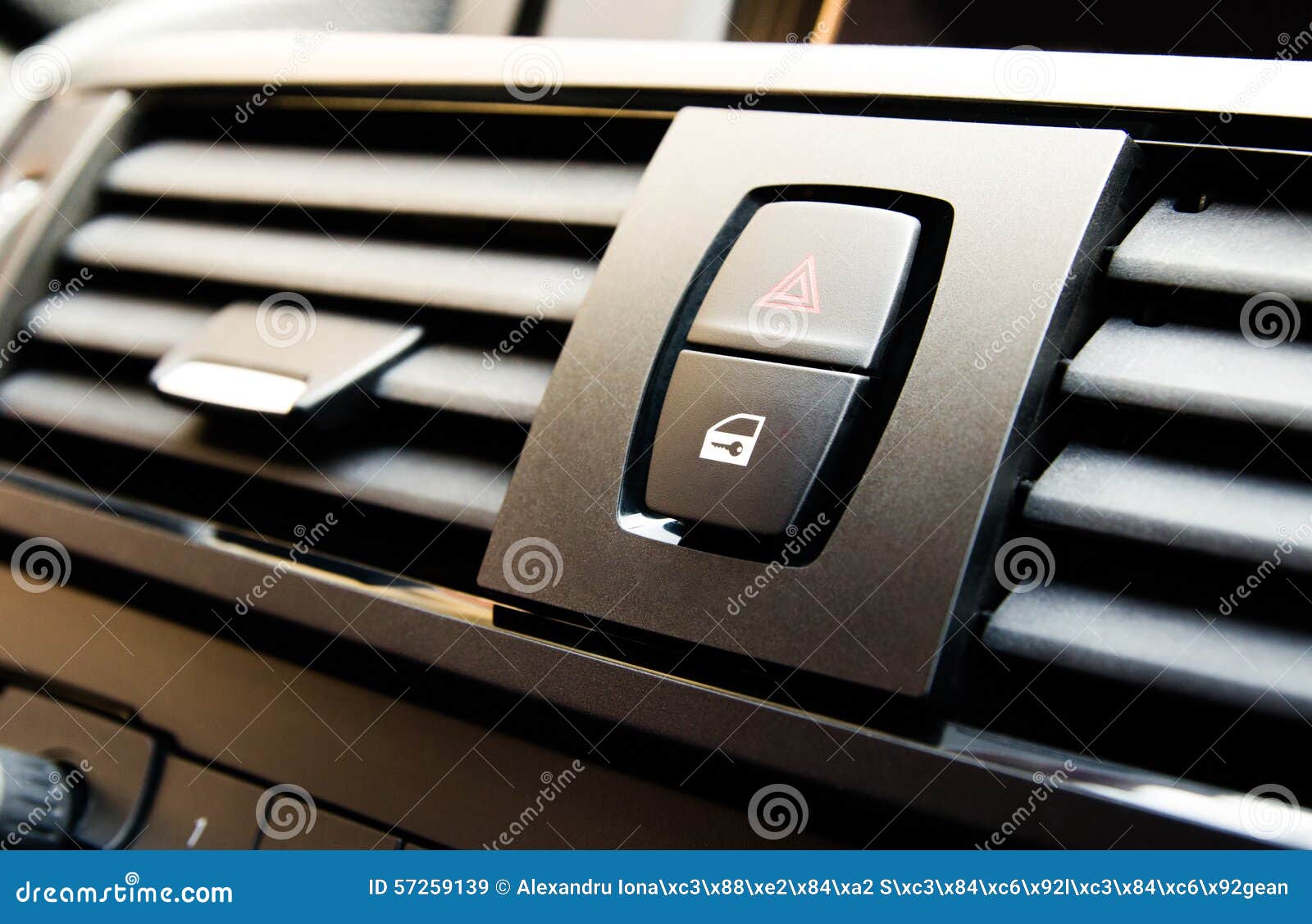 Detail of Car Locking System Button and Emergency Stock Image - Image ...