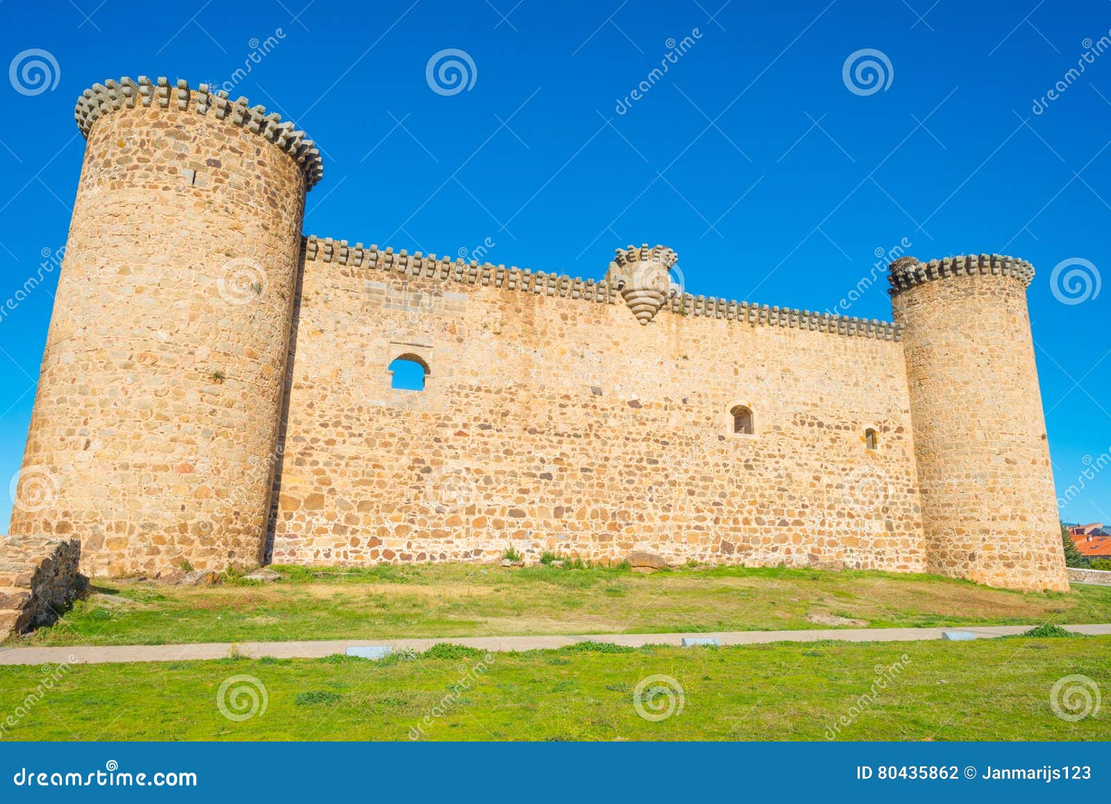 Detail of a Castle in Sunlight Stock Photo - Image of panorama ...