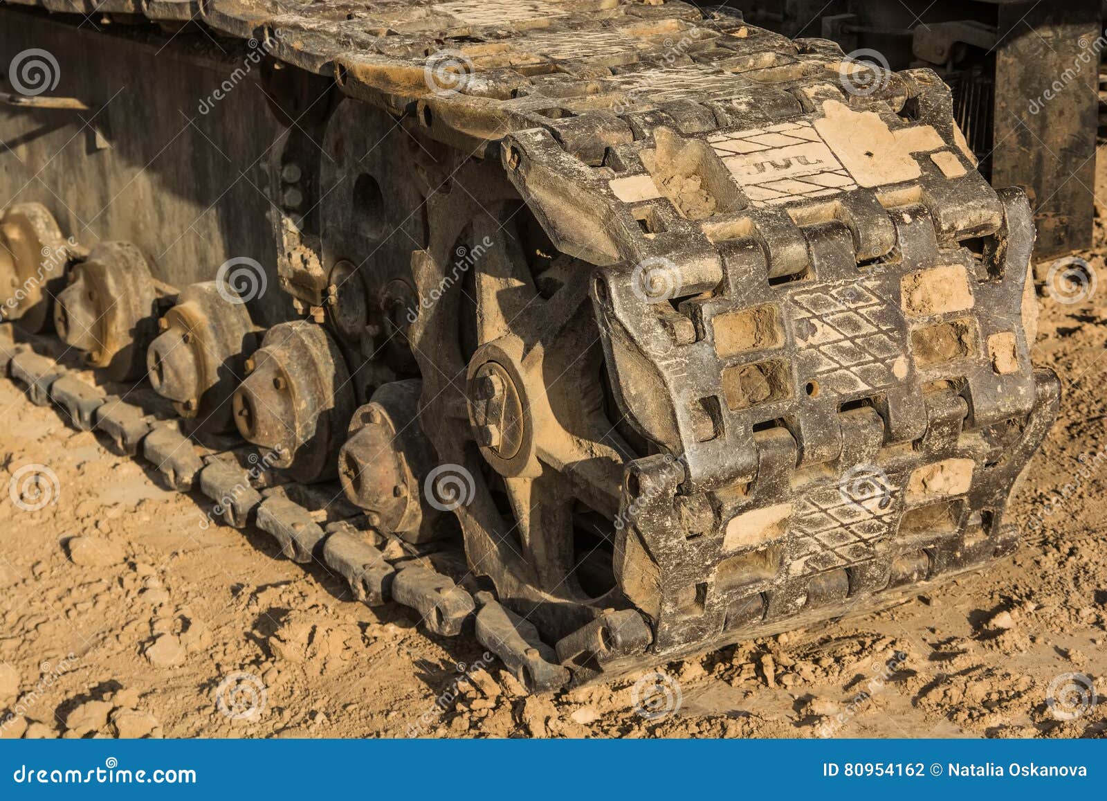 Detail of the Caterpillar Track Stock Photo - Image of construction ...