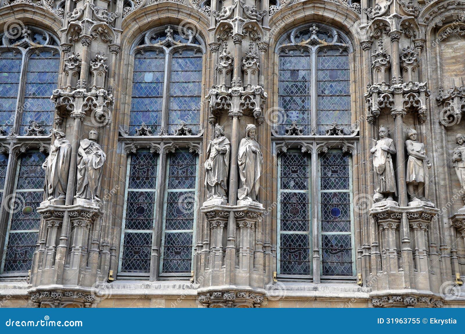 Detail of Cathedral in Gent Stock Image - Image of history, color: 31963755