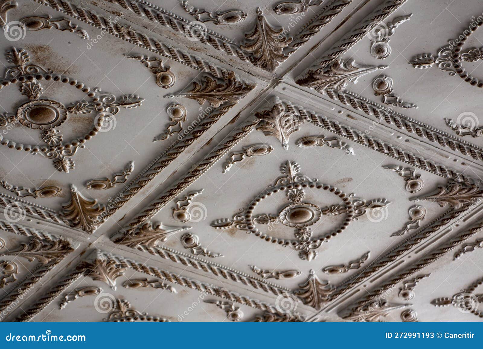Detail of the Ceiling of an Antique Building. Decorative Antique Design ...