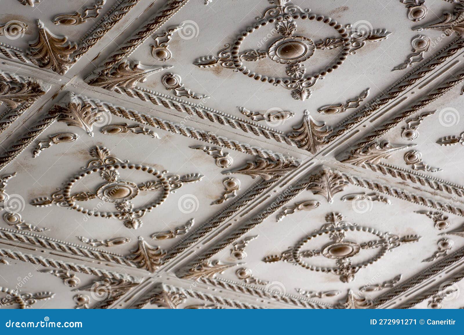Detail of the Ceiling of an Antique Building. Decorative Antique Design ...
