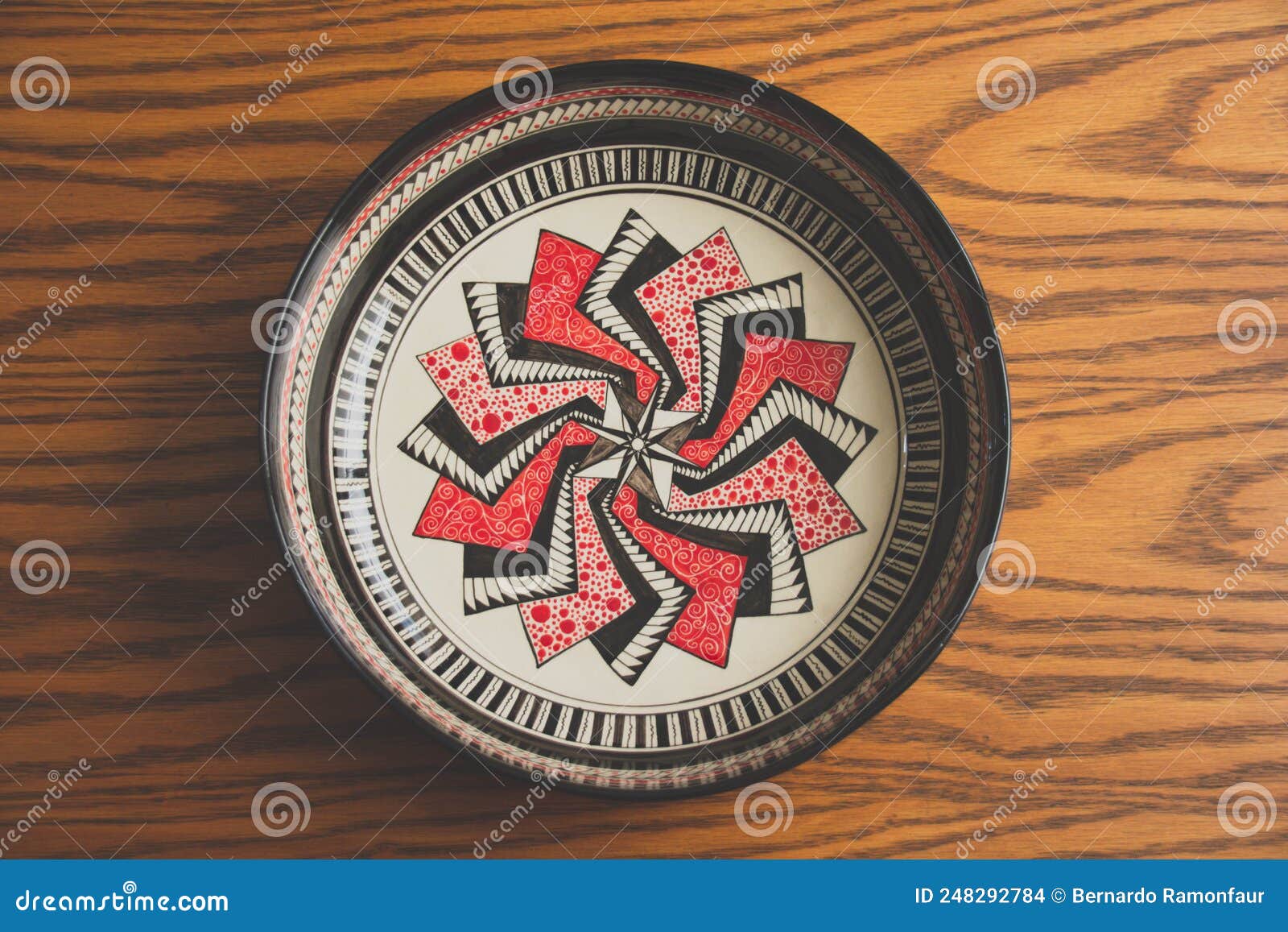 Detail of Ceramic Plates with Abstract Design Stock Photo - Image of ...