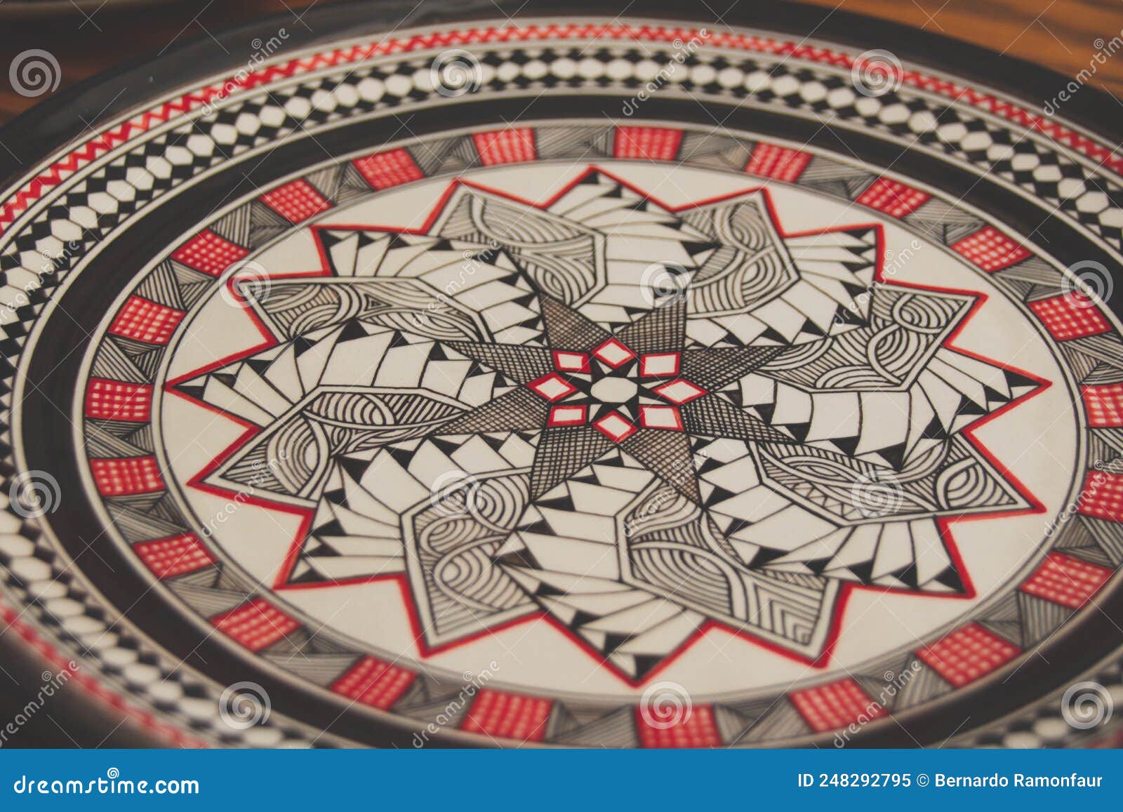 Detail of Ceramic Plates with Abstract Design Stock Image - Image of ...