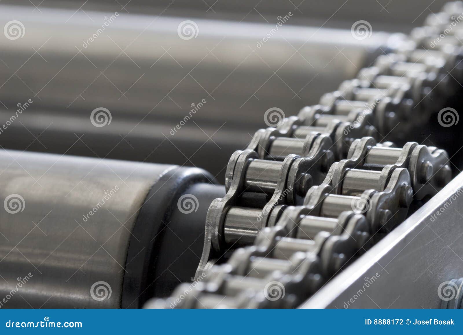 Detail of Chain of Roller Conveyor Stock Photo - Image of device ...