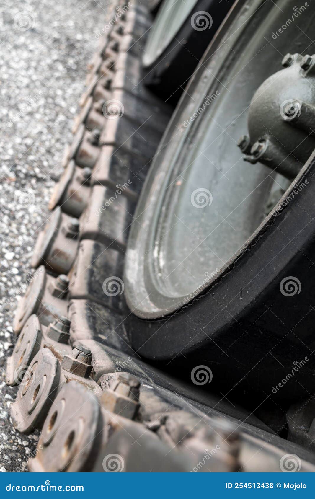 Detail of a Chain Track on an Heavy Tank Stock Photo - Image of armor ...