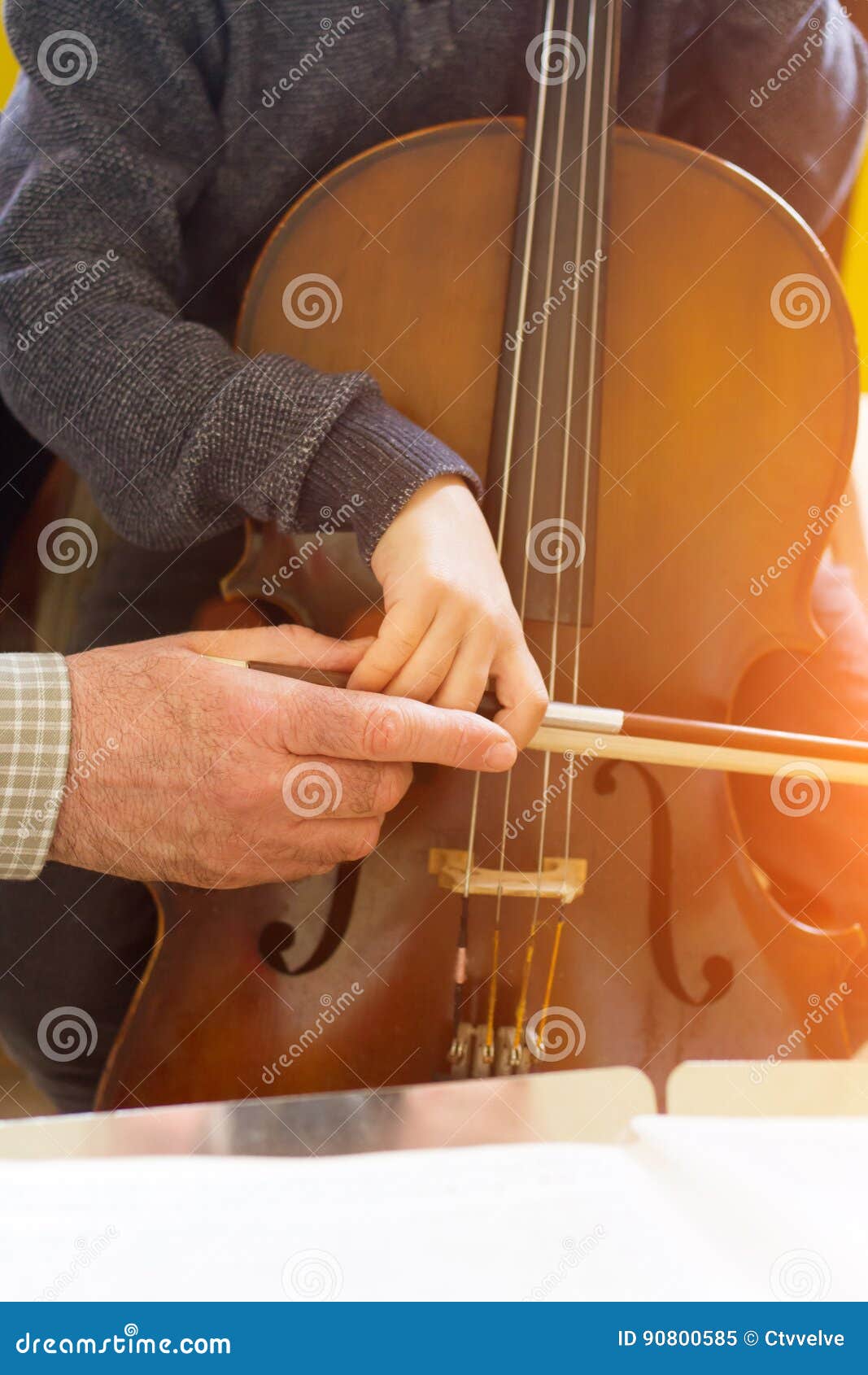 Playing the cello stock image. Image of finger, kids - 90800585