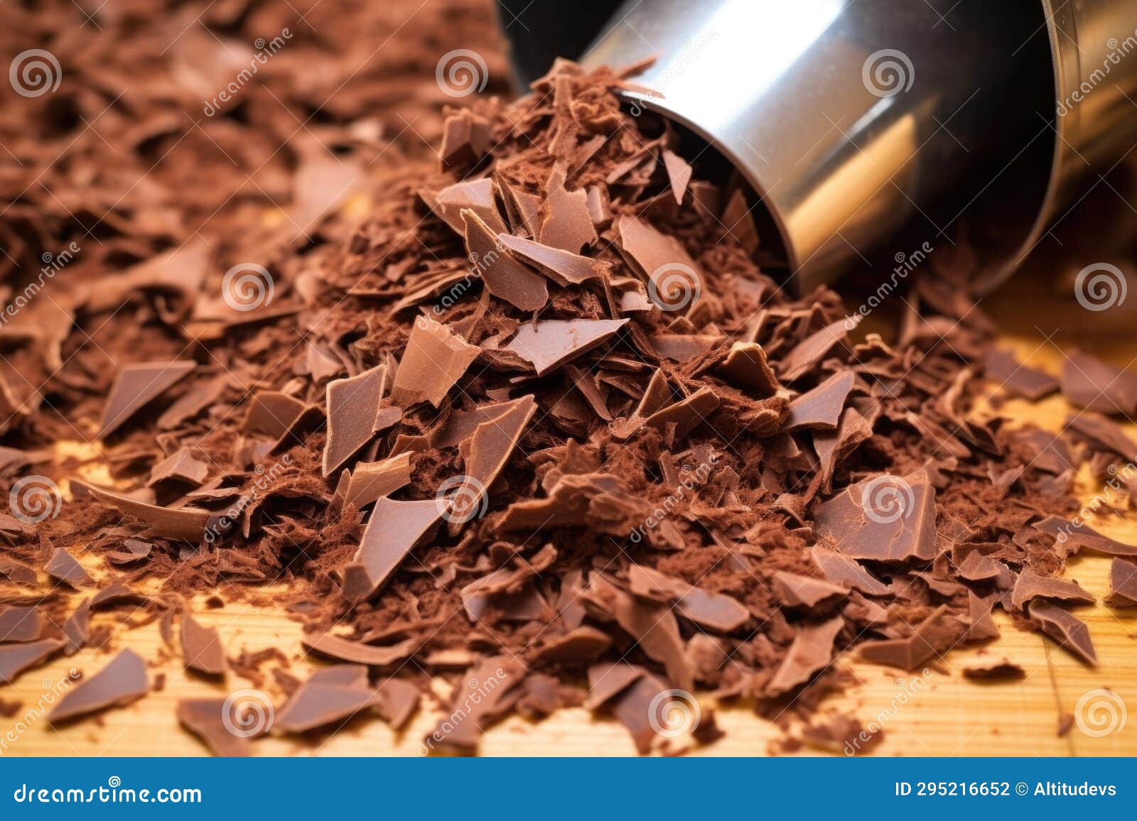 Detail of Chocolate Shavings Ready To Be Mixed Stock Photo - Image of ...