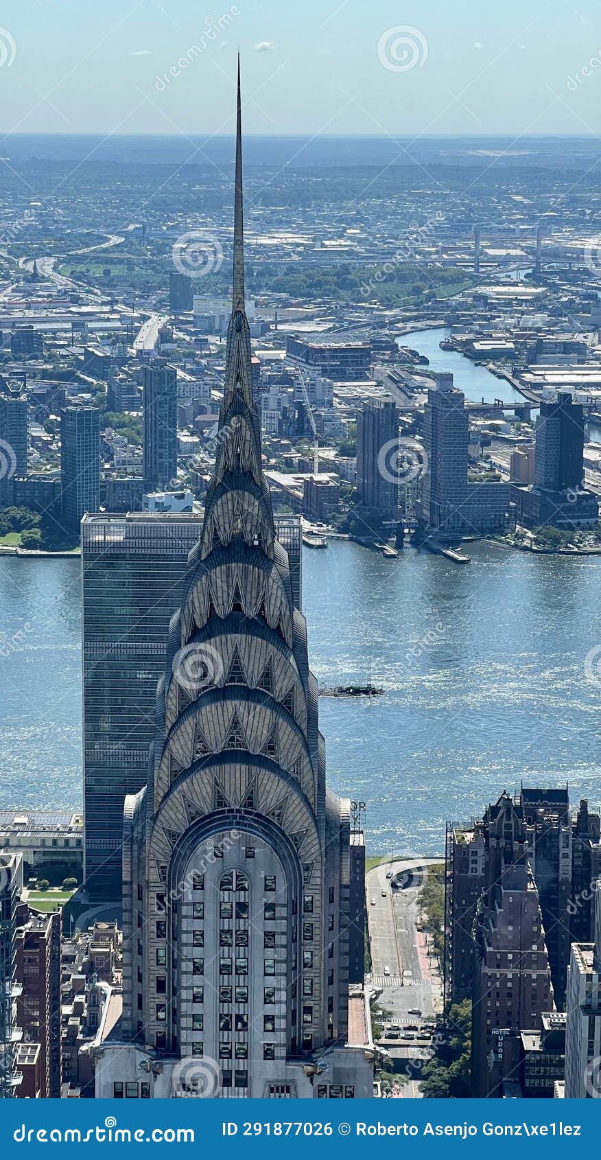 Detail of the Chrysler Building from the Summit Observation Deck ...
