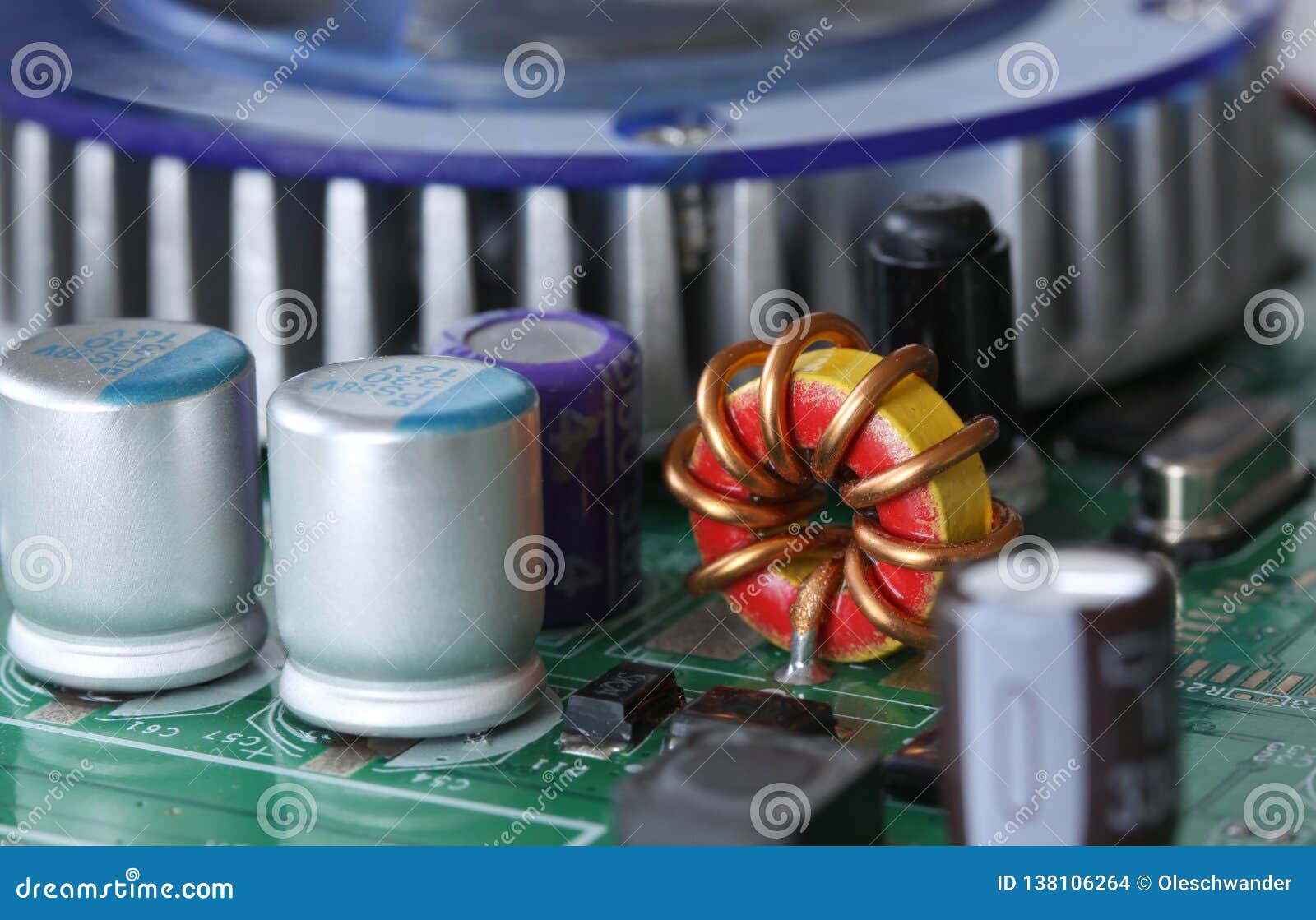 Detail of the Circuits, Cables and Boards Inside a Cpu from a Pc ...