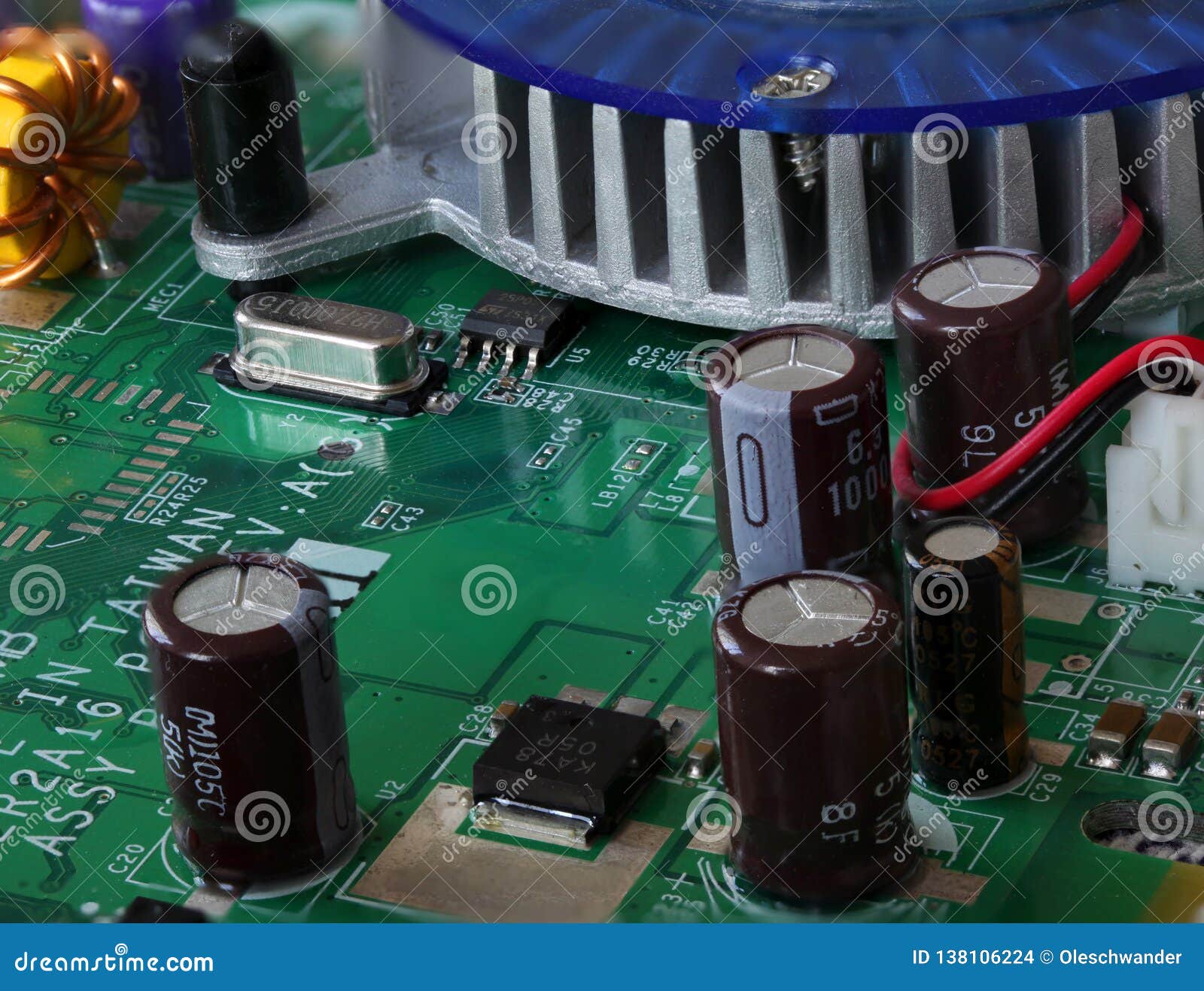 Detail of the Circuits, Cables and Boards Inside a Cpu from a Pc ...