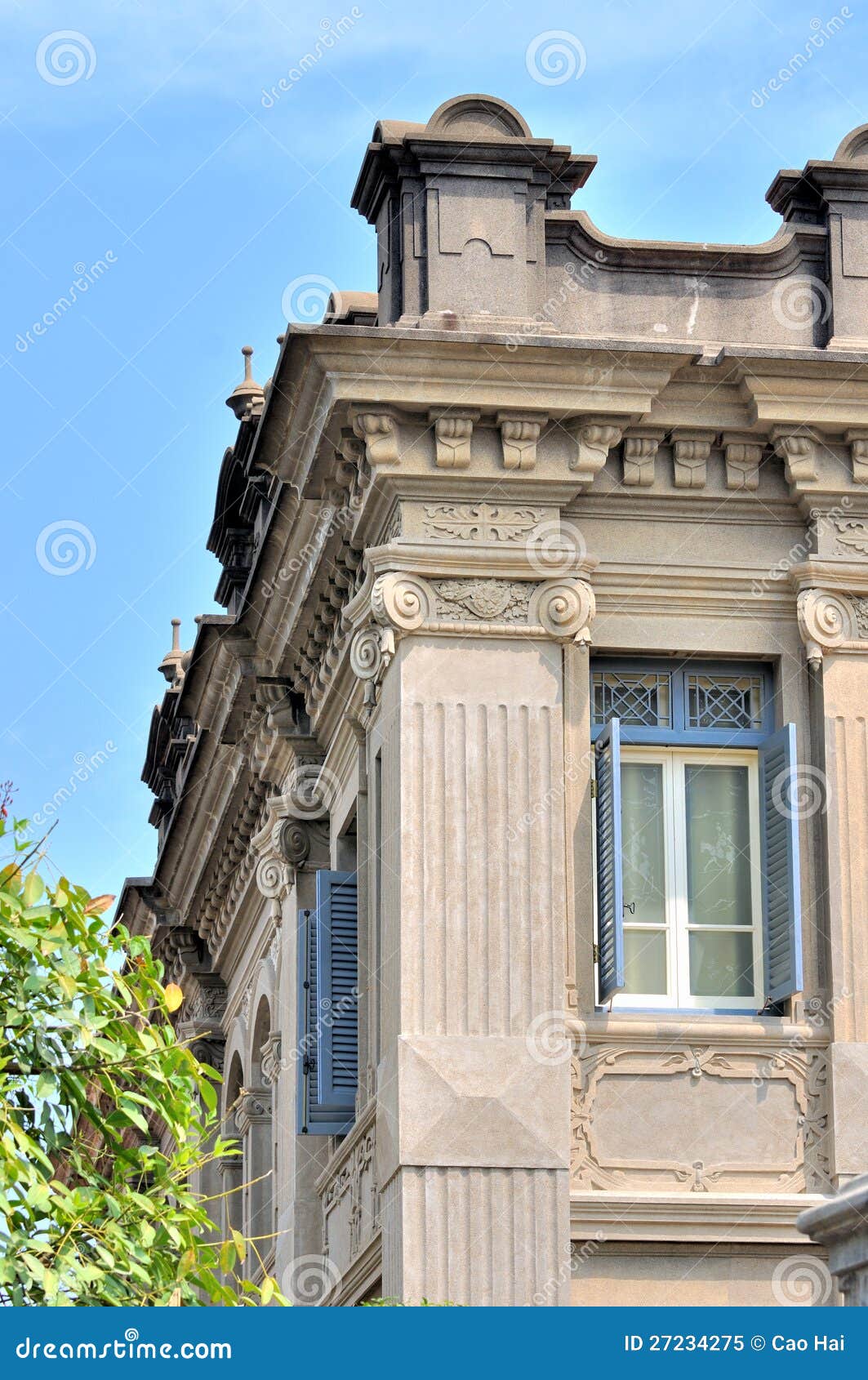 Detail of Classical Building with Exquisite Carve Stock Image - Image ...