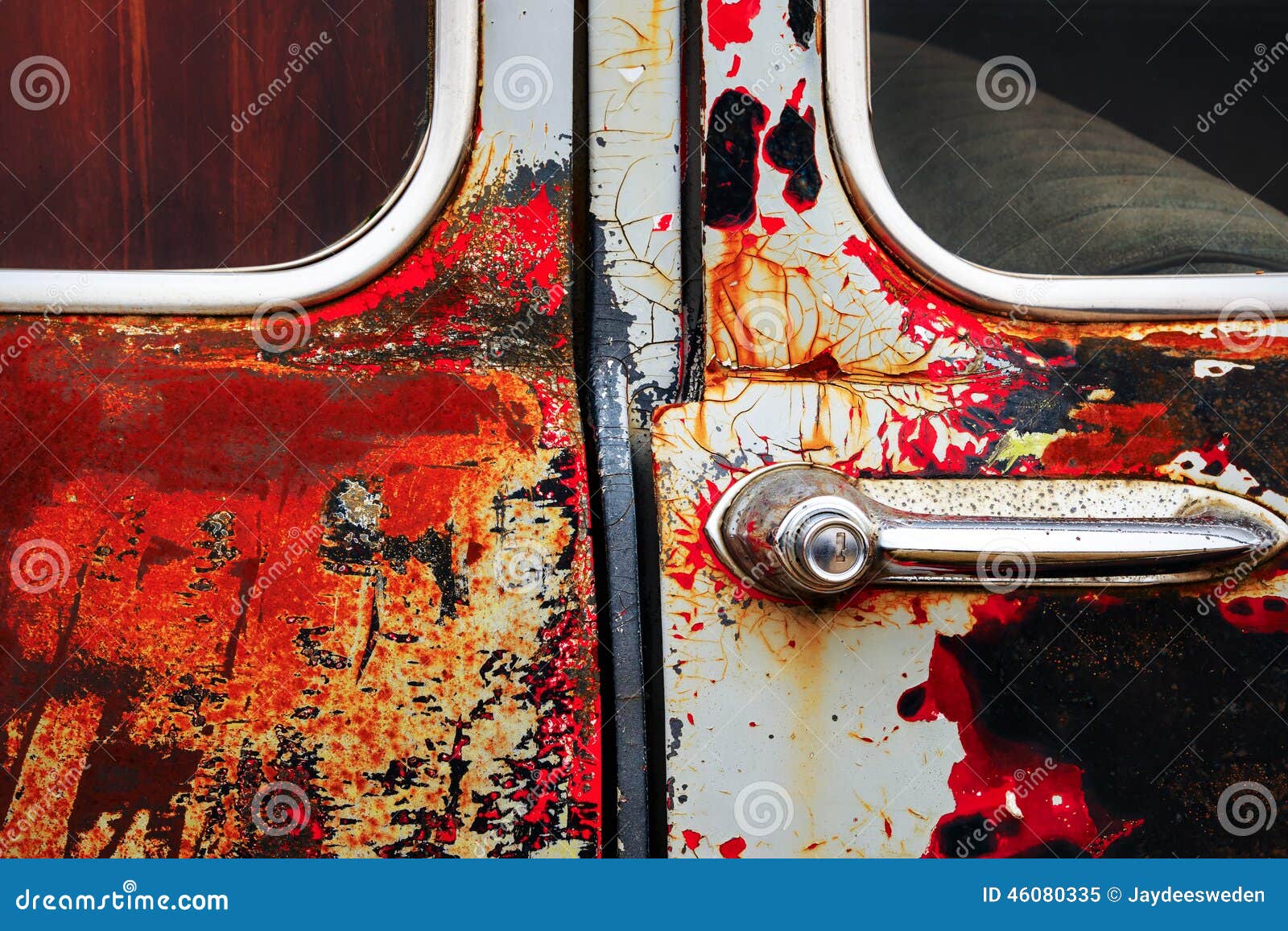 Detail Close-up Image of Rusty Old Car Door Stock Image - Image of ...