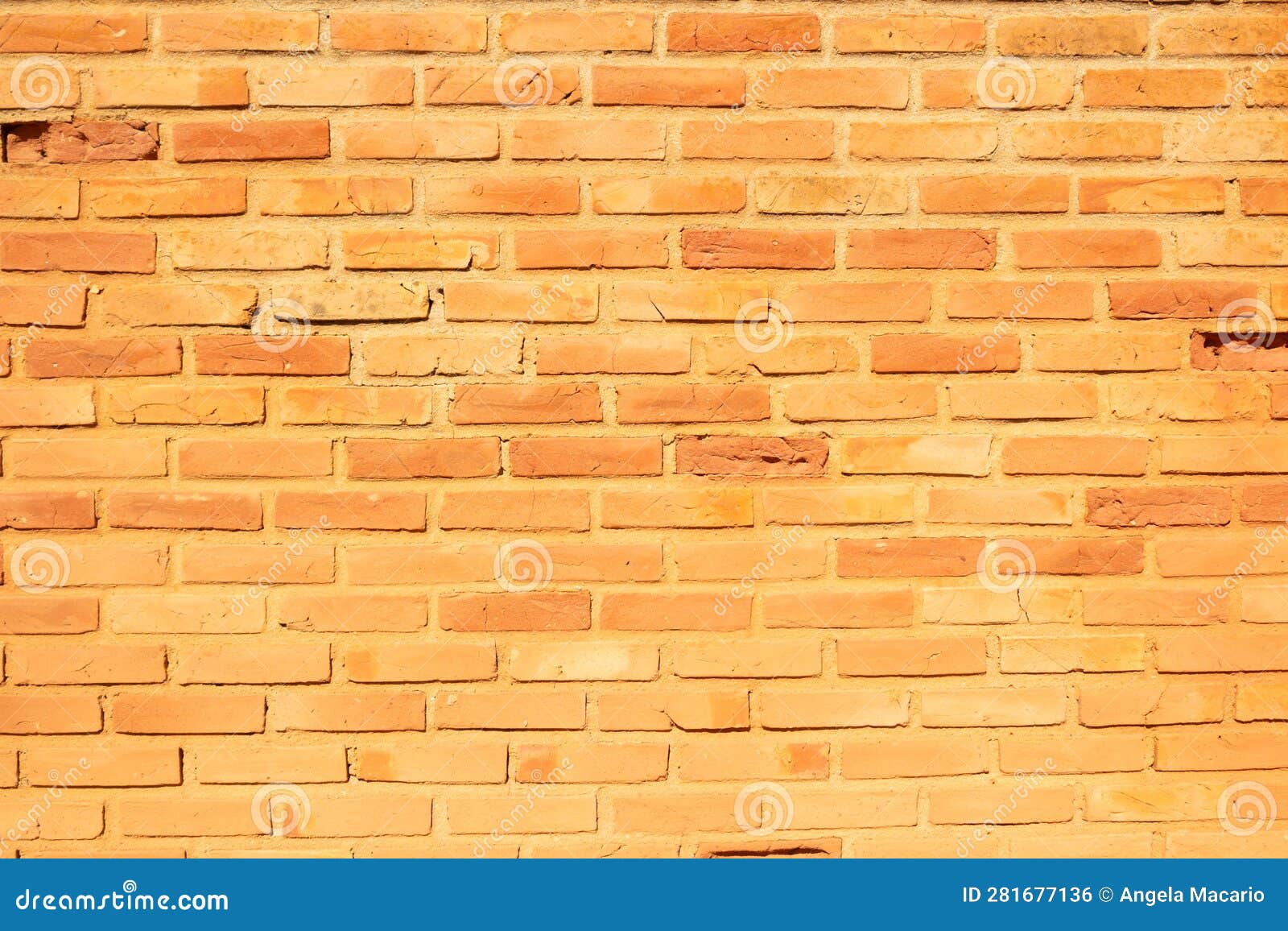 A Wall of Stacked, Orange-colored Bricks. Stock Photo - Image of brazil ...