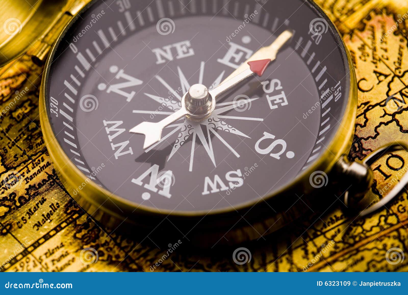 Detail closeup compass stock image. Image of plan, direction - 6323109
