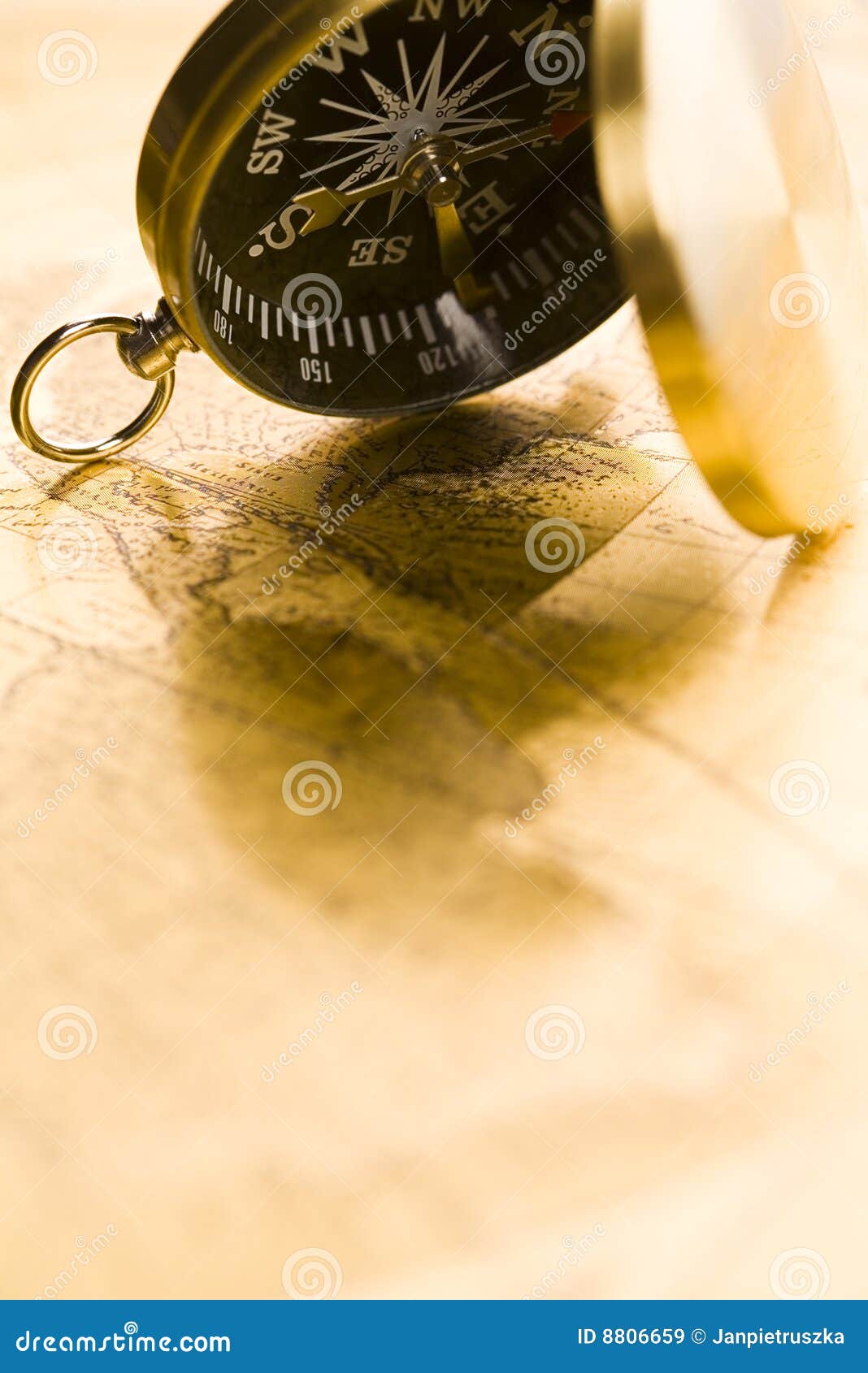 Detail closeup compass stock image. Image of cartography - 8806659