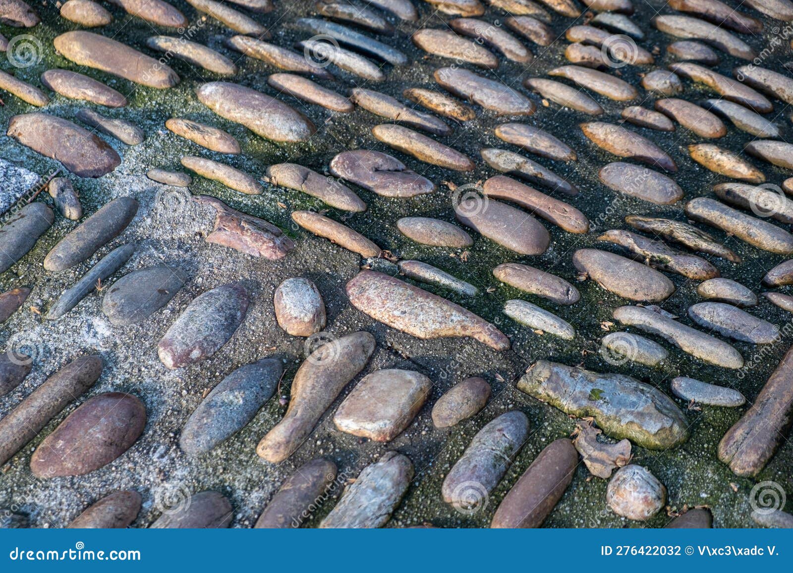 Detail of a Cobble Paved Floor Stock Photo - Image of outdoor, stone ...