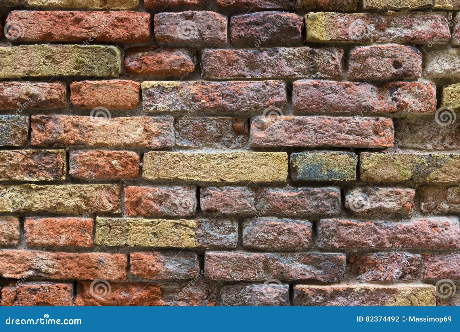 Detail of a Colorful Bricks Wall Stock Photo - Image of architecture ...