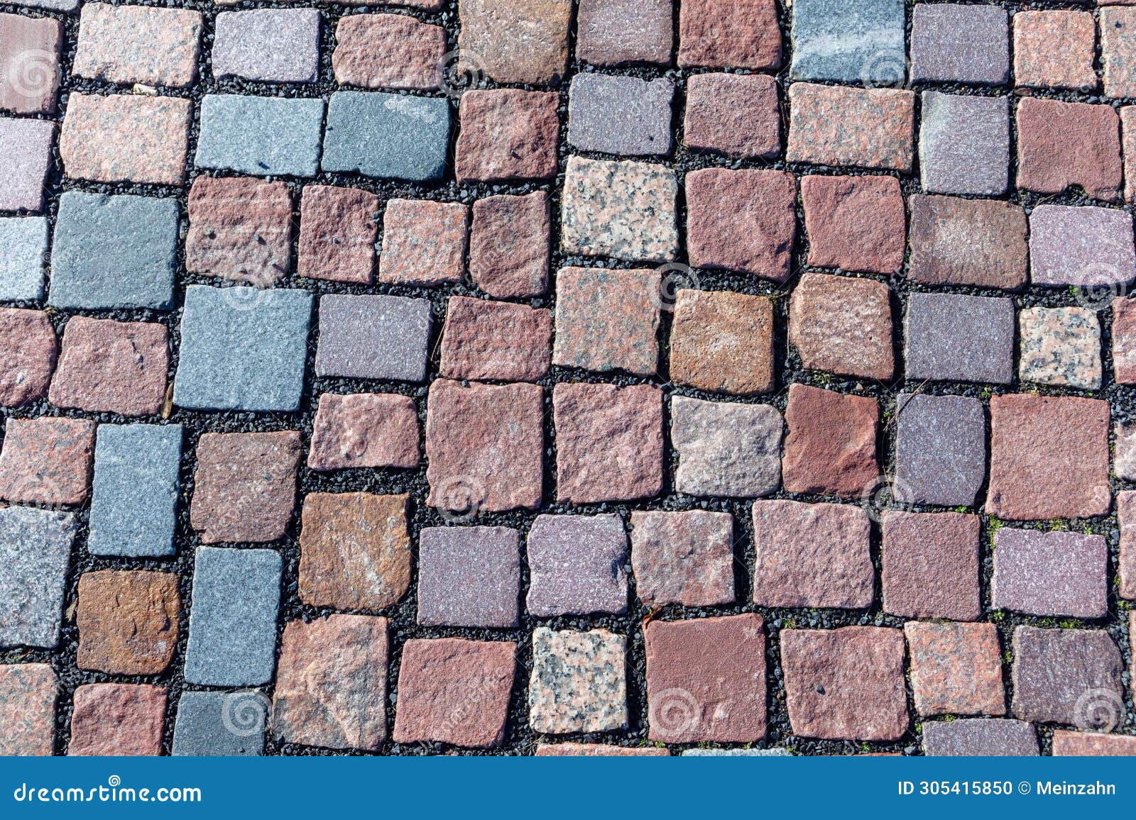 Detail of Colorful Cobblestoneat the Sidewalk Stock Photo - Image of ...