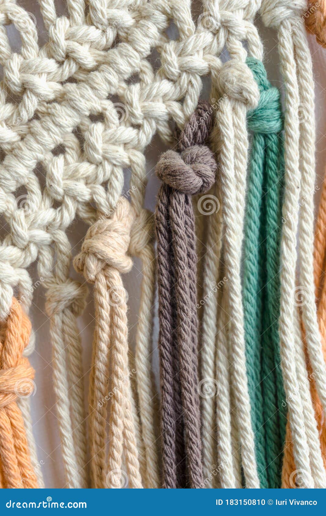 Detail of a Colorful Macrame Threads. Boho Style Stock Photo - Image of ...