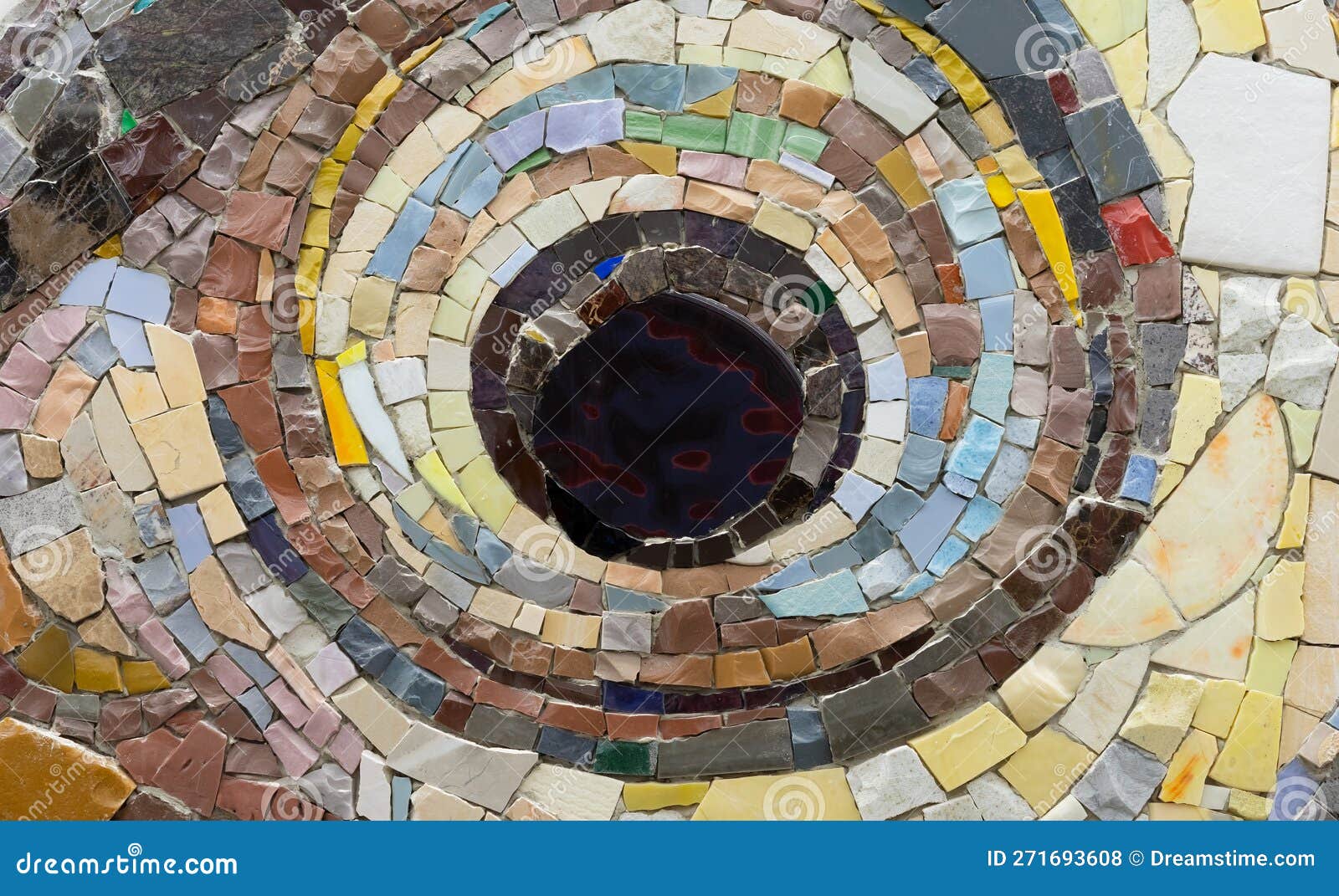 Detail of a Colorful Mosaic with Abstract Pattern. Venetian Mosaic ...
